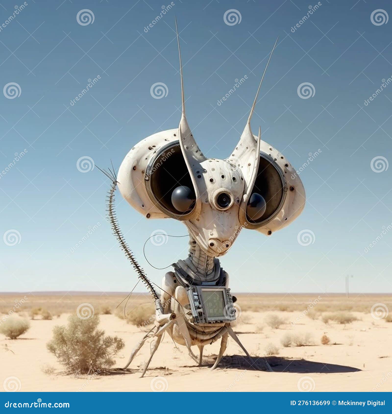 Aliens on a Desert Planet. Ai Generated. Stock Illustration ...