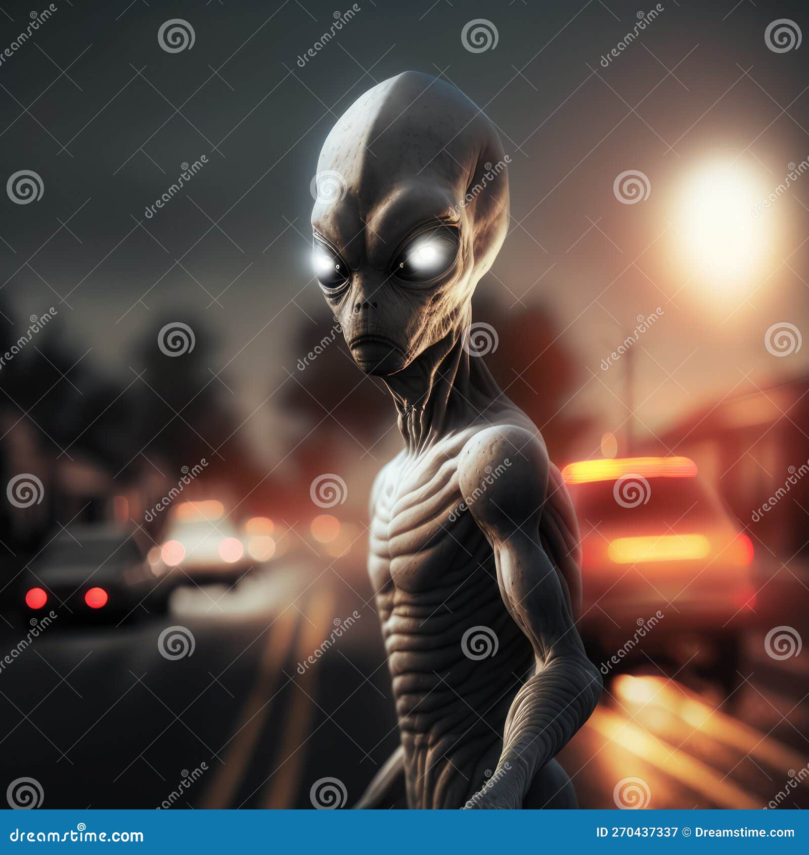 Aliens and Extra Terrestrials from Another Planet Stock Illustration ...