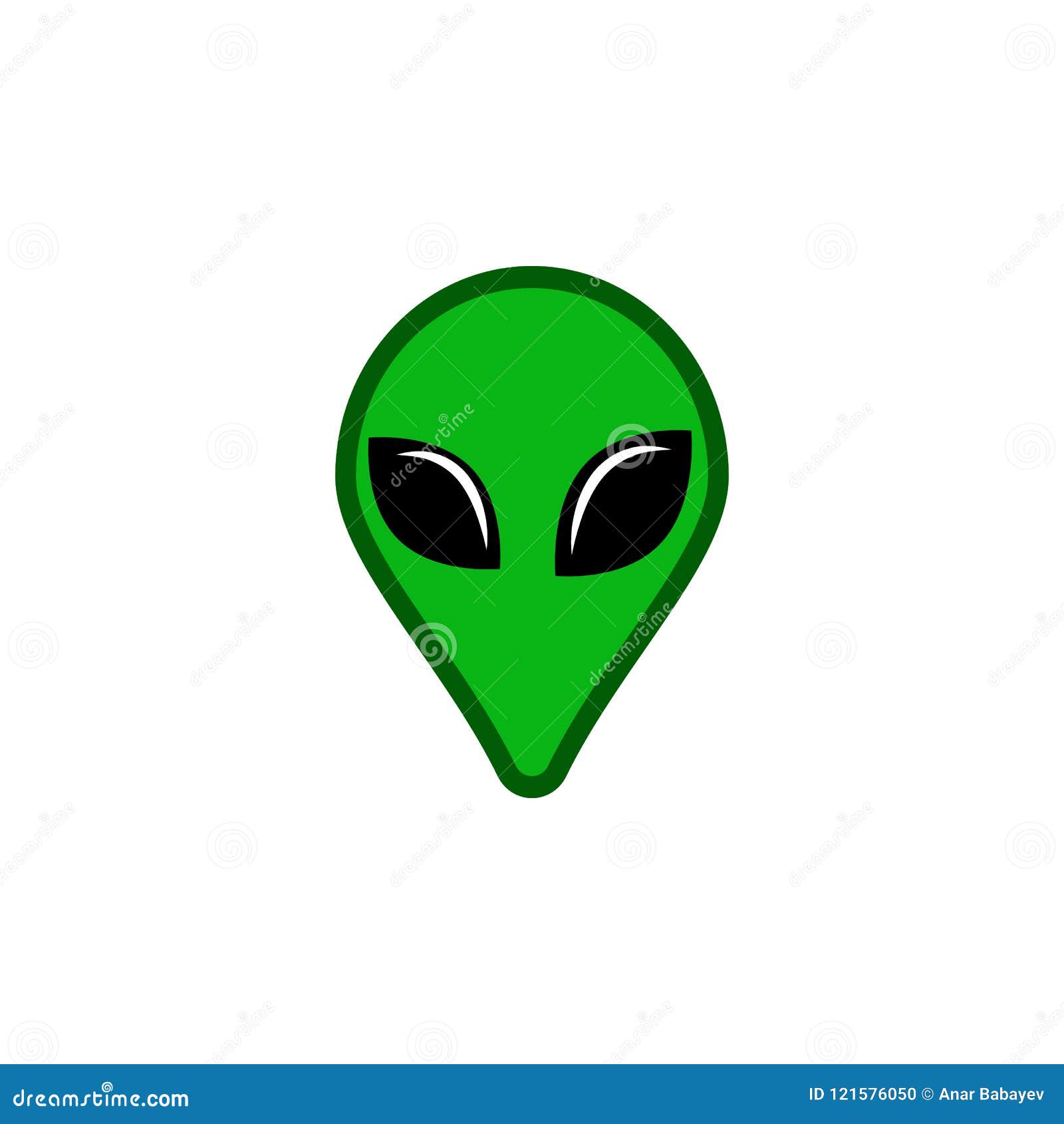 Aliens Head Colored Icon. Element of UFO Icon for Mobile Concept and ...