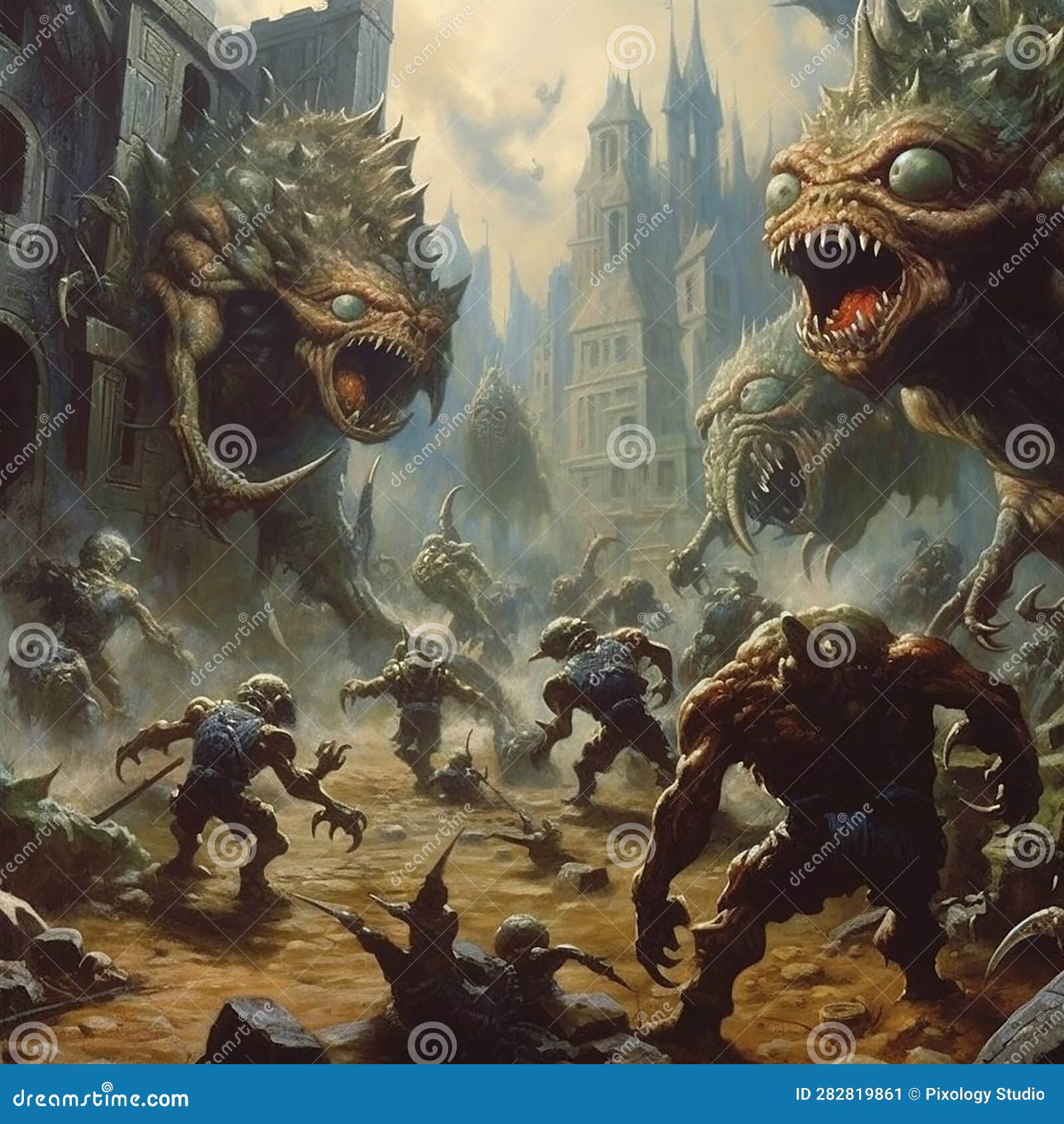 Aliens Invaded the Earth, they Fight with the Goblins in the Ruins AI ...