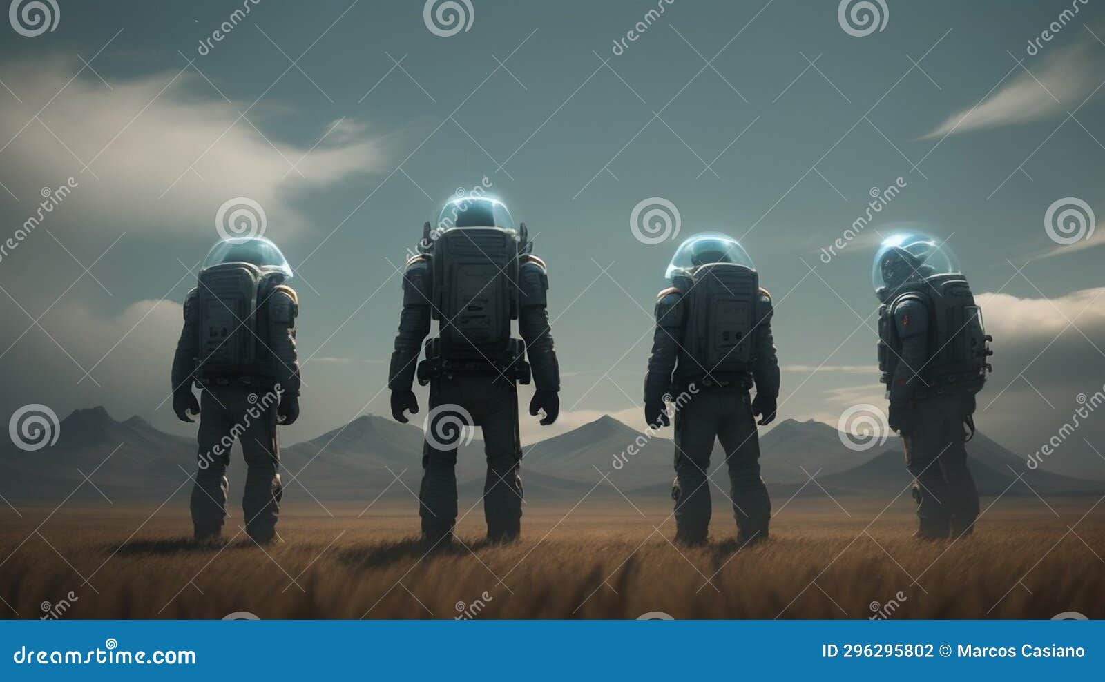 Aliens that Landed in an Open Field Stock Illustration - Illustration ...