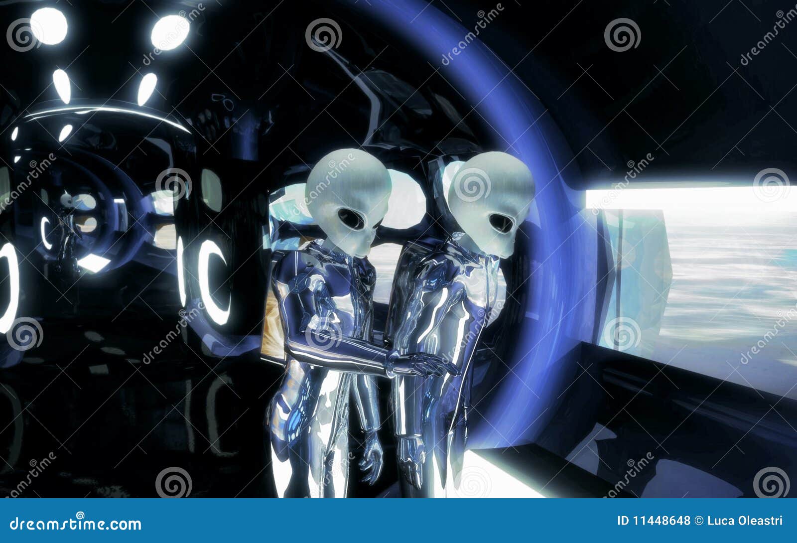 Aliens looking down stock illustration. Illustration of cloud - 11448648