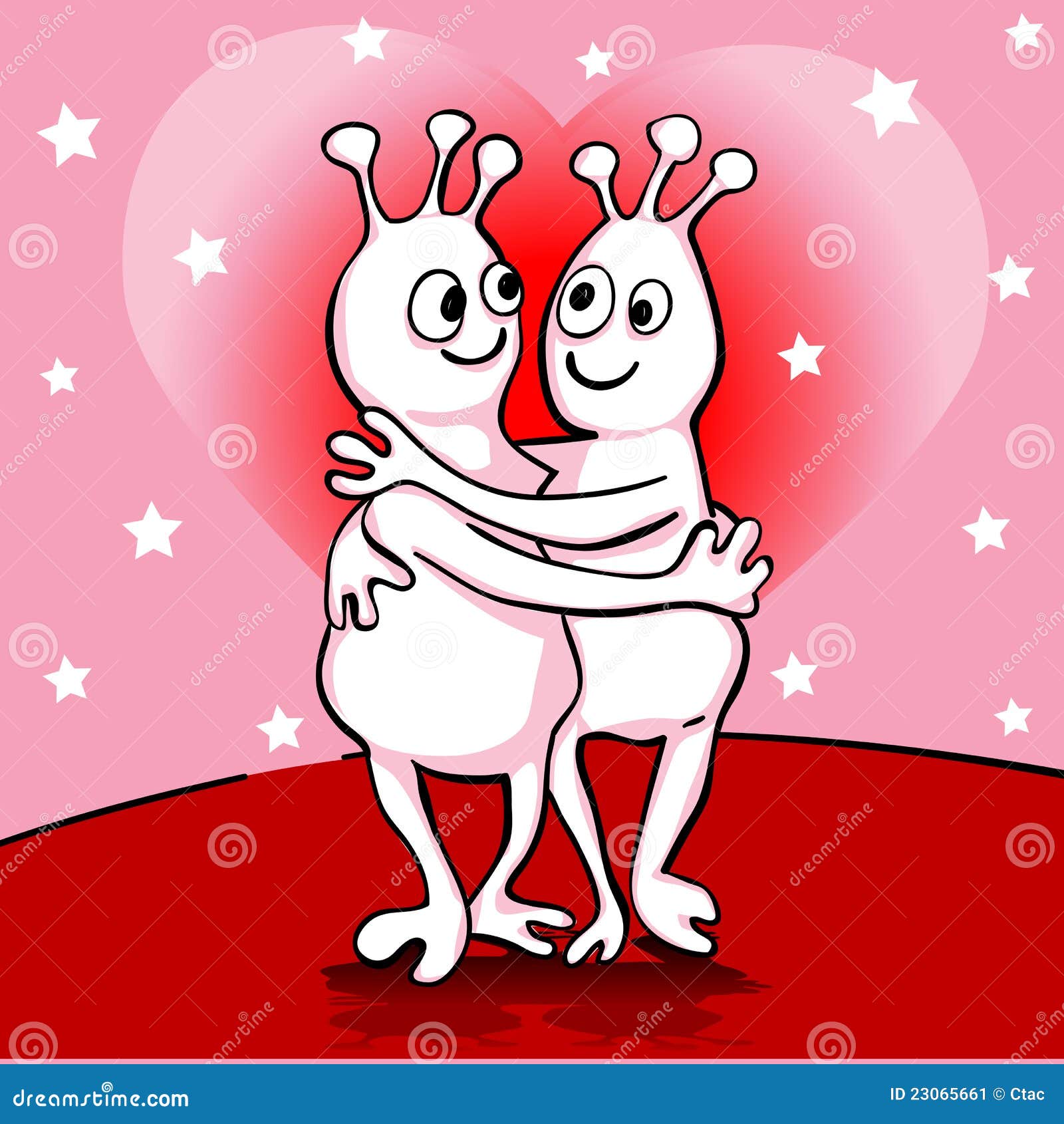 Aliens in love stock vector. Illustration of mars, character - 23065661