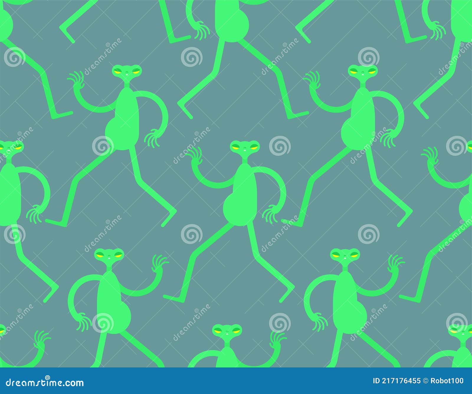 Aliens Pattern Seamless. UFO Background Stock Vector - Illustration of ...
