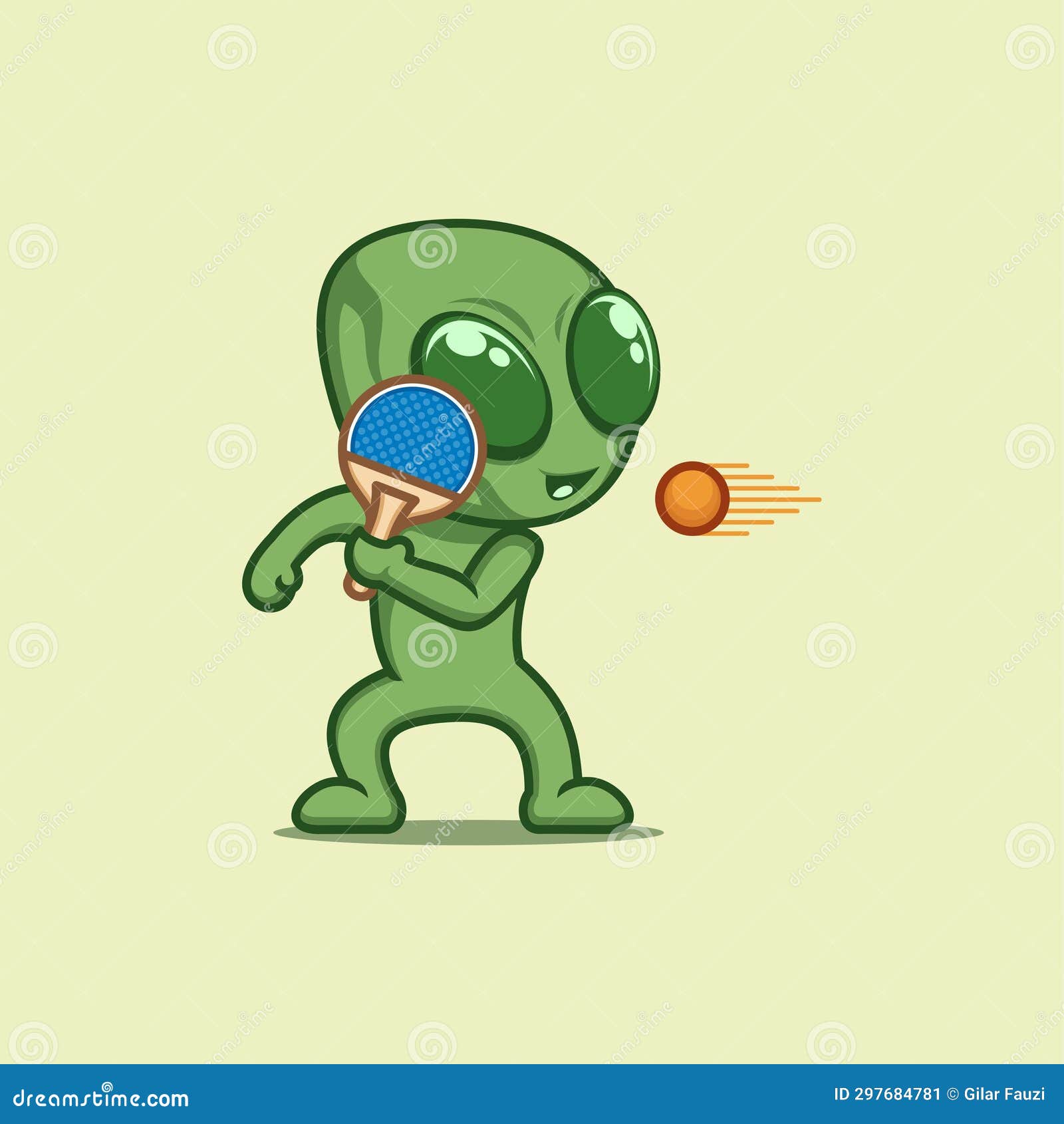 Aliens playing ping pong stock vector. Illustration of graphic - 297684781