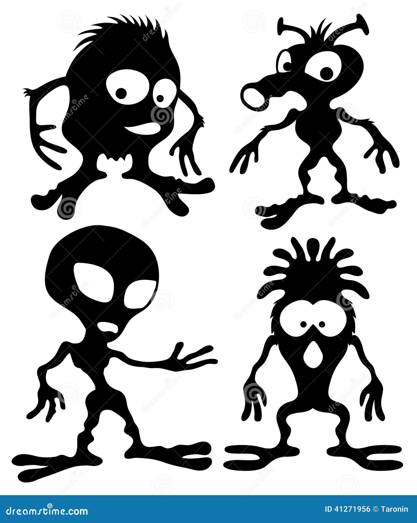 Set Of Vector Aliens And Ufo Color Vector Emblems | CartoonDealer.com ...