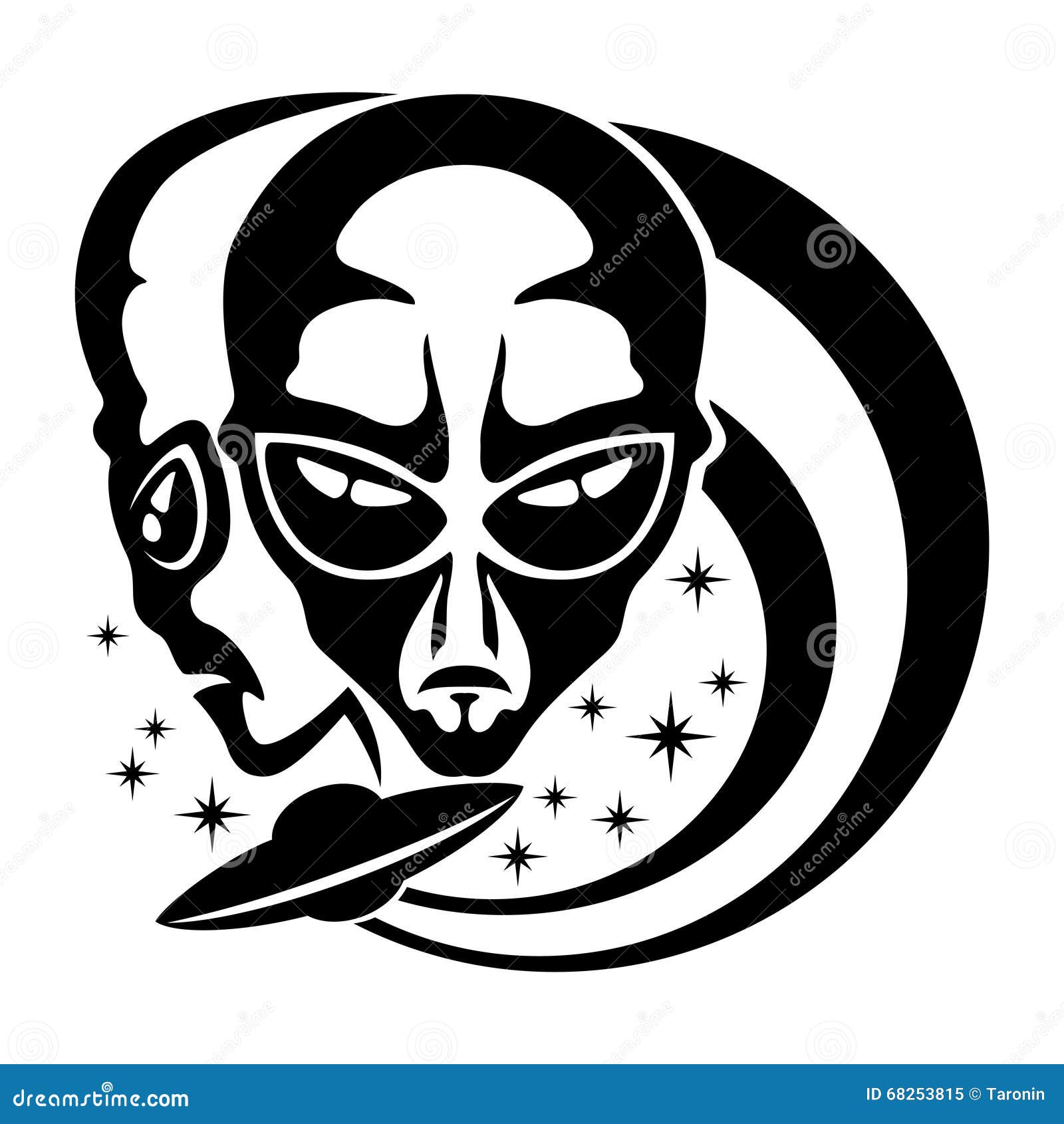 Aliens Sign On A White Background. Cartoon Vector | CartoonDealer.com ...