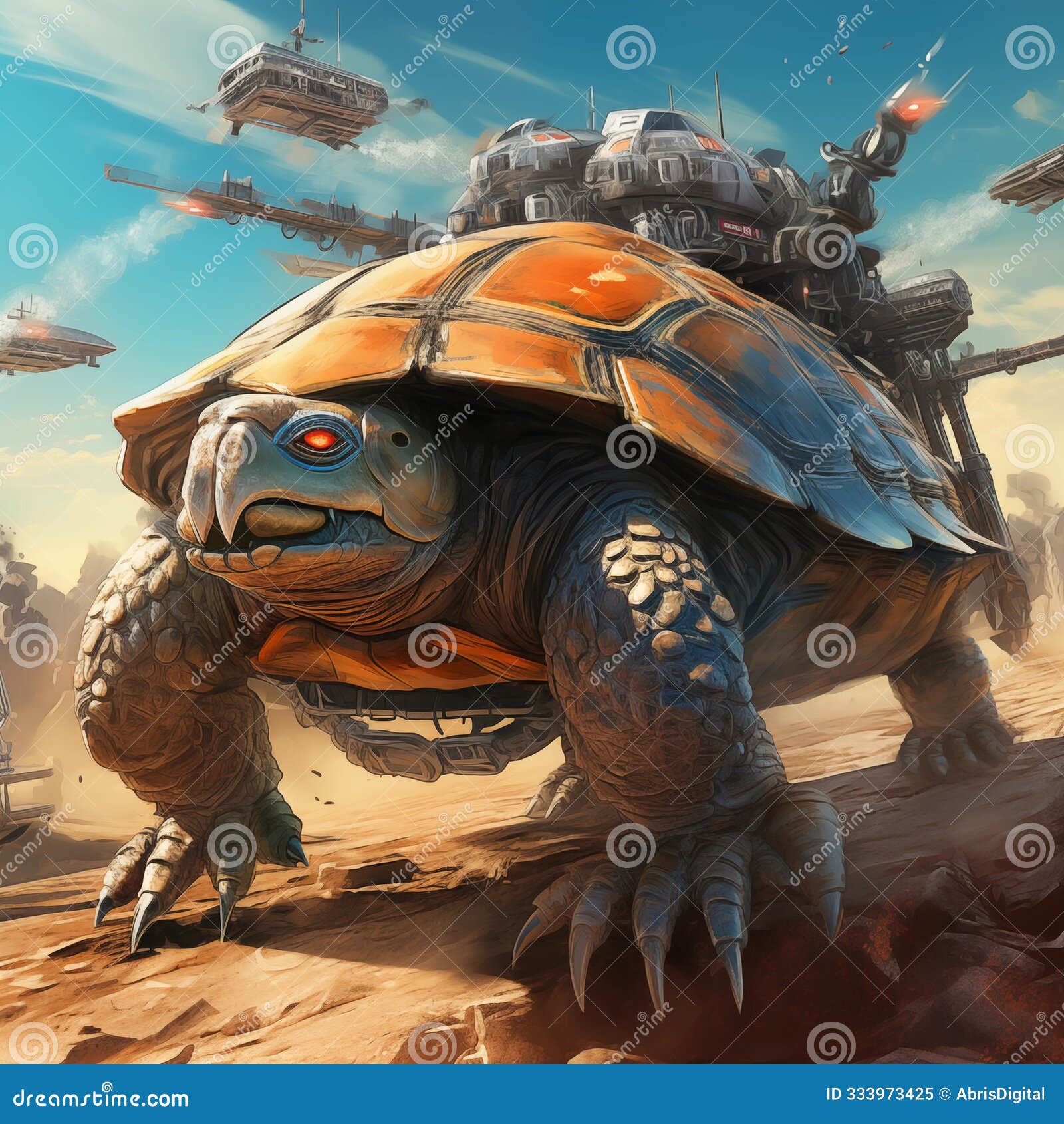 Aliens Staged on Turtle Tank Stock Illustration - Illustration of ...