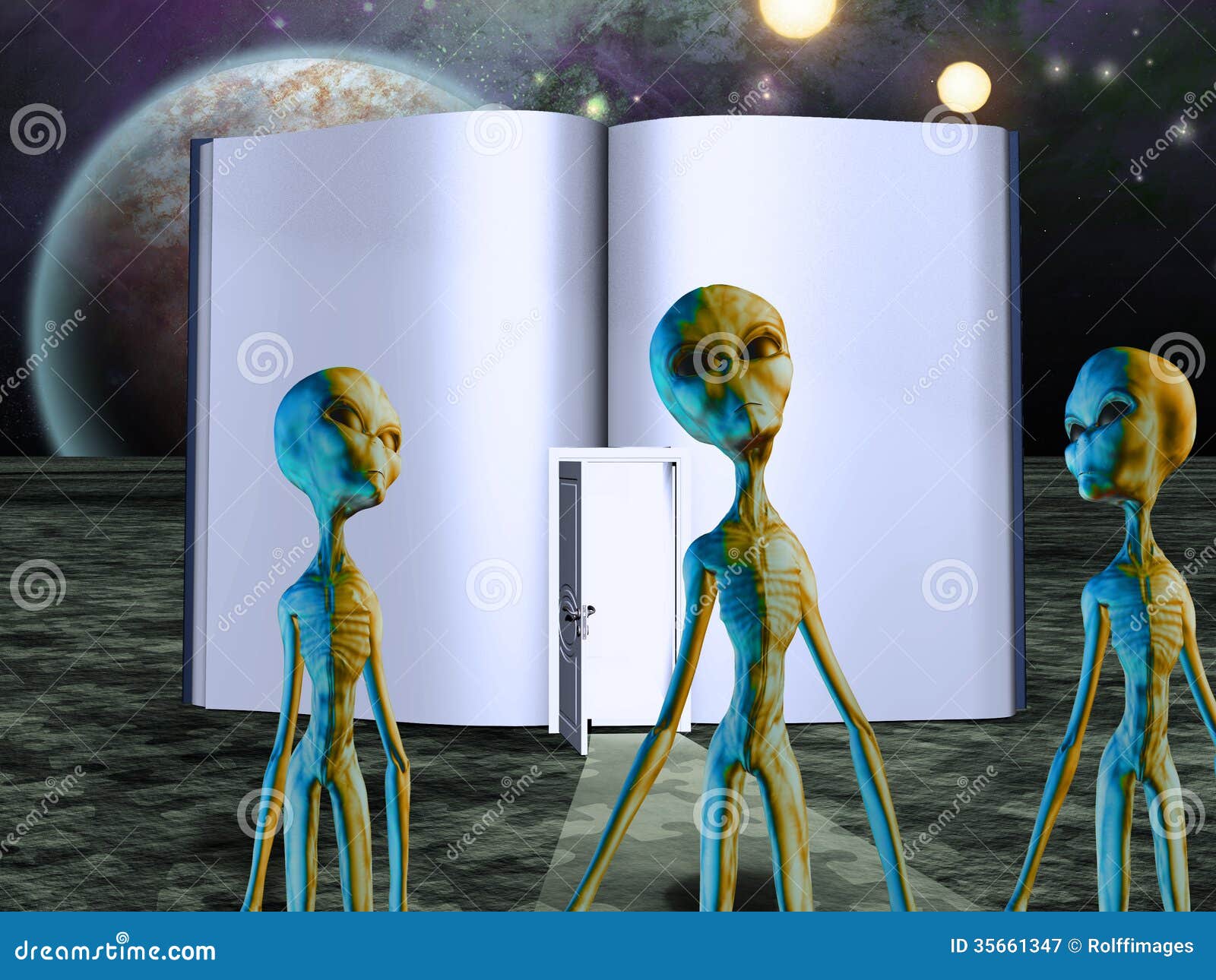 Aliens Story Book stock illustration. Illustration of outer - 35661347