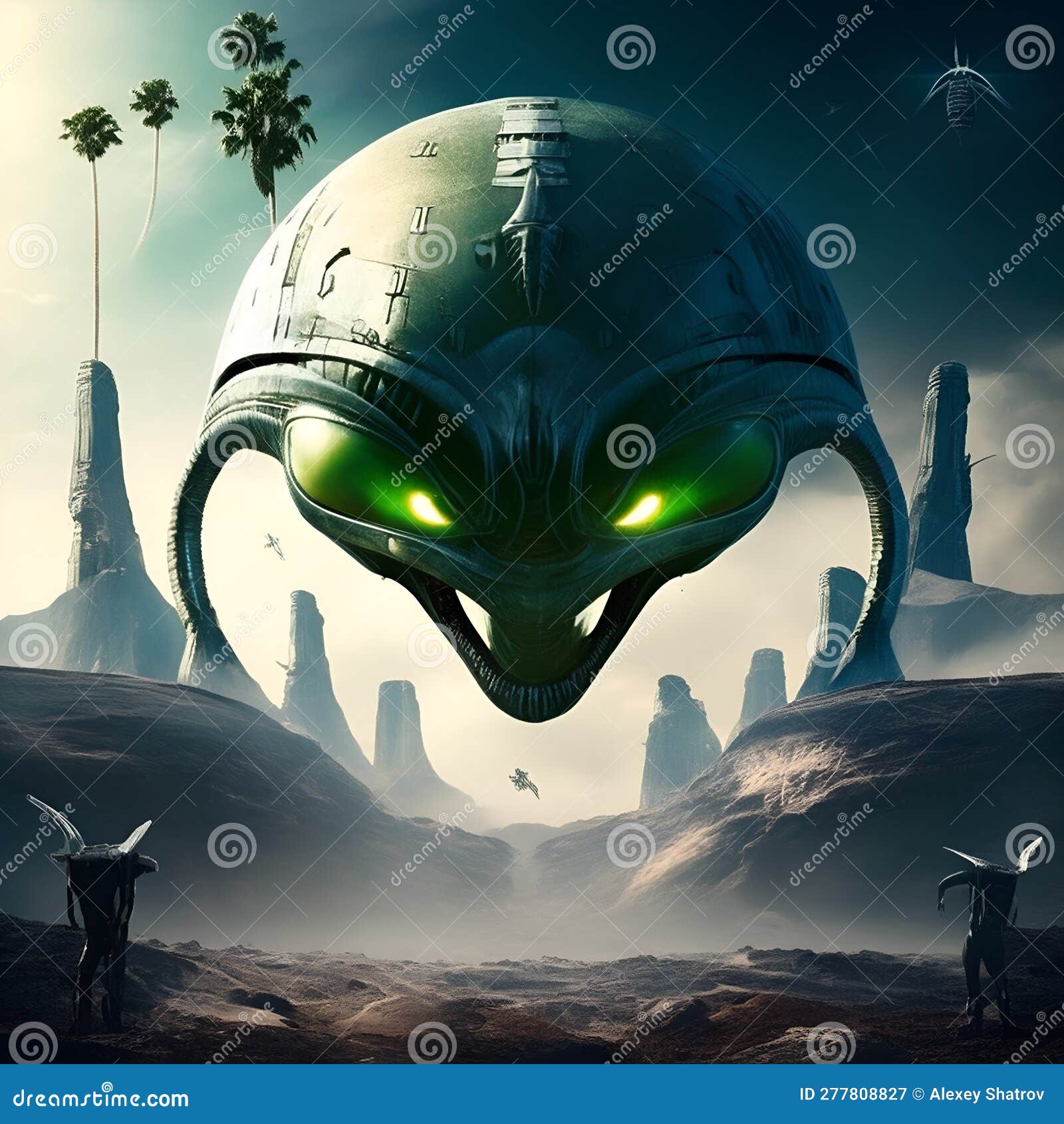 Aliens are at War with People on Earth Stock Illustration ...