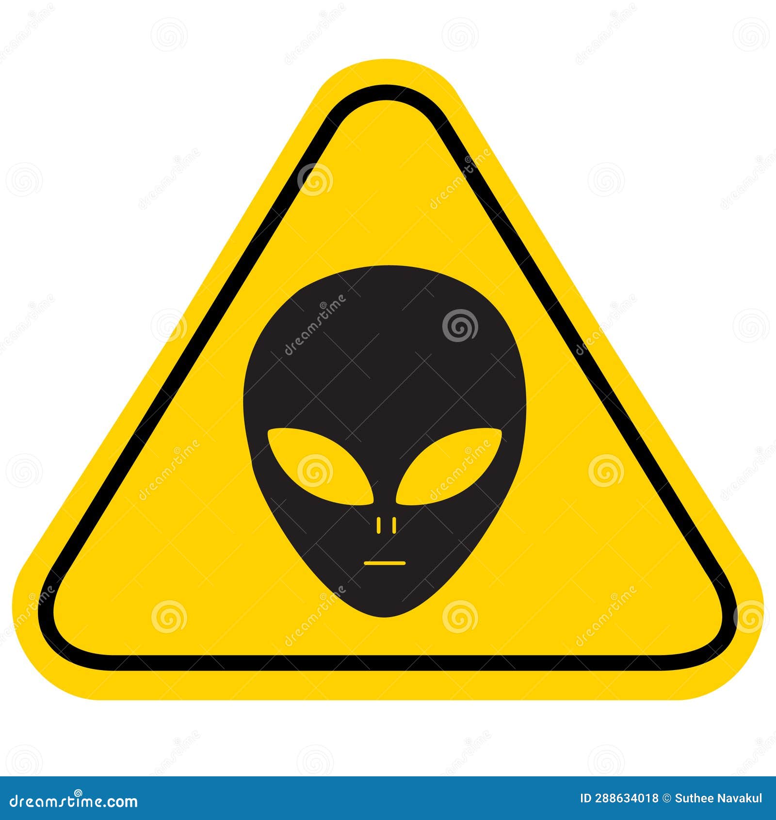 UFO, Aliens And Area 51 Danger Warning Road Sign Sticker Royalty-Free ...