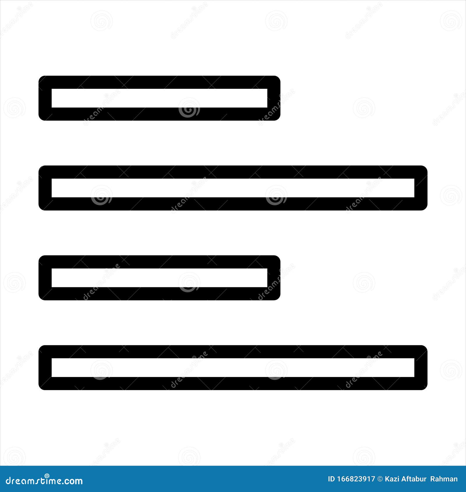 Justify Text Icon. Can Be Used For Web, Logo, Mobile App, UI, UX Stock ...