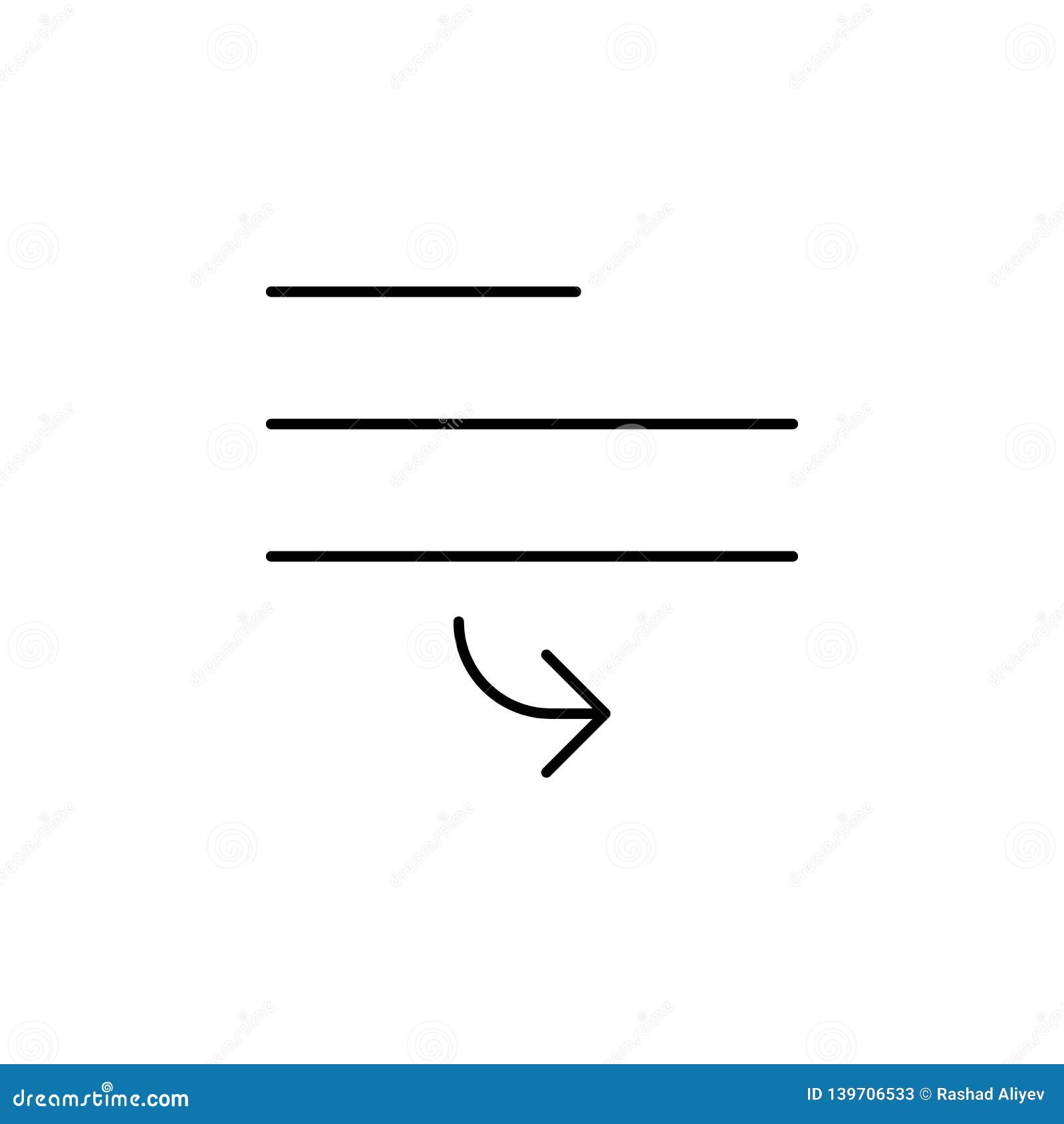 Align, Bottom, Format, Right Icon. Element of Text and Typography for ...