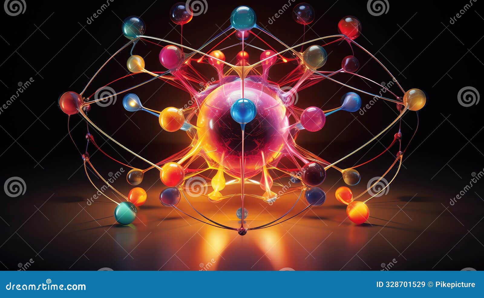 Helium Atom Vector Illustration | CartoonDealer.com #24335580