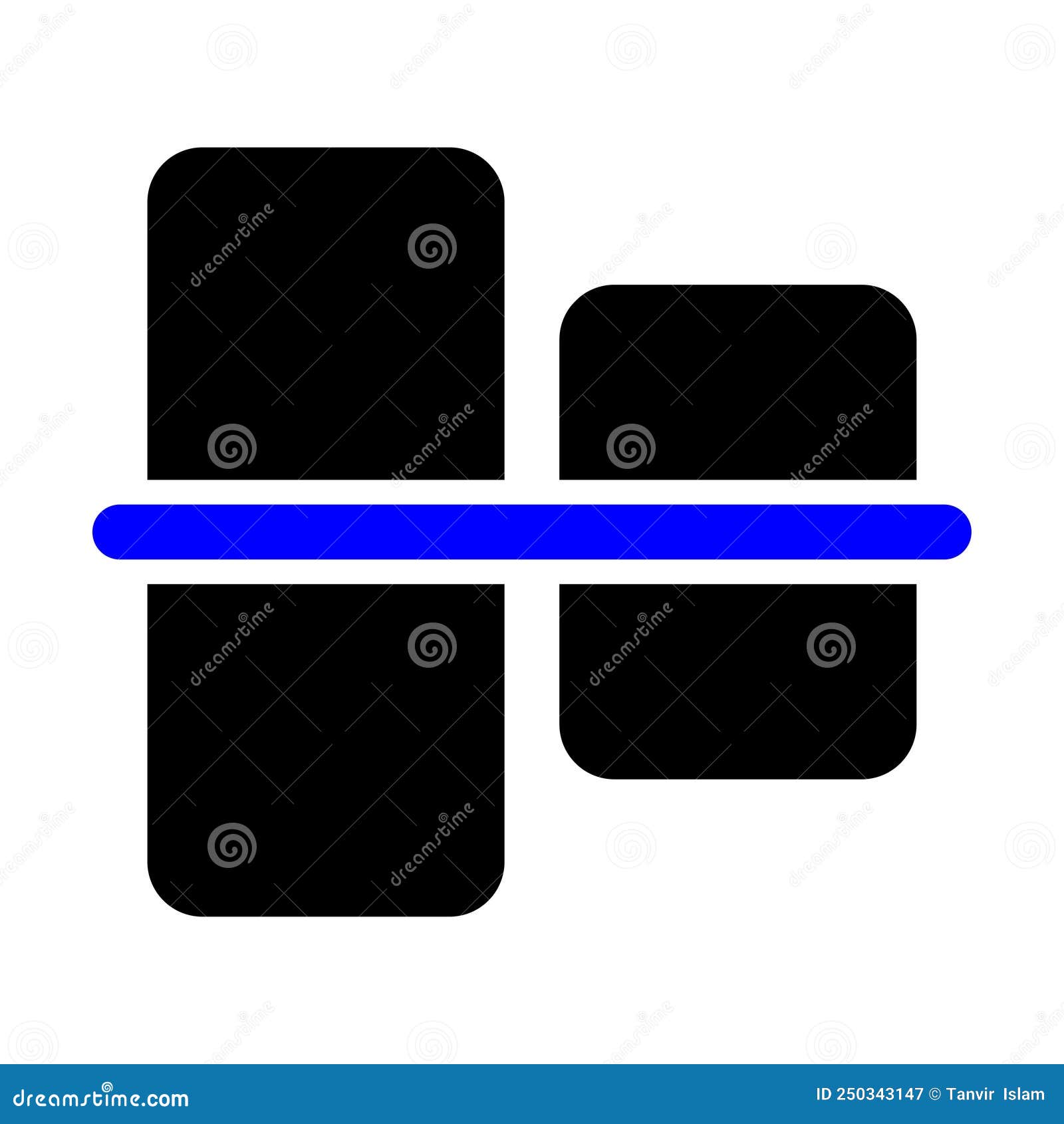 Align Horizontal Center Icon Stock Vector - Illustration of align ...
