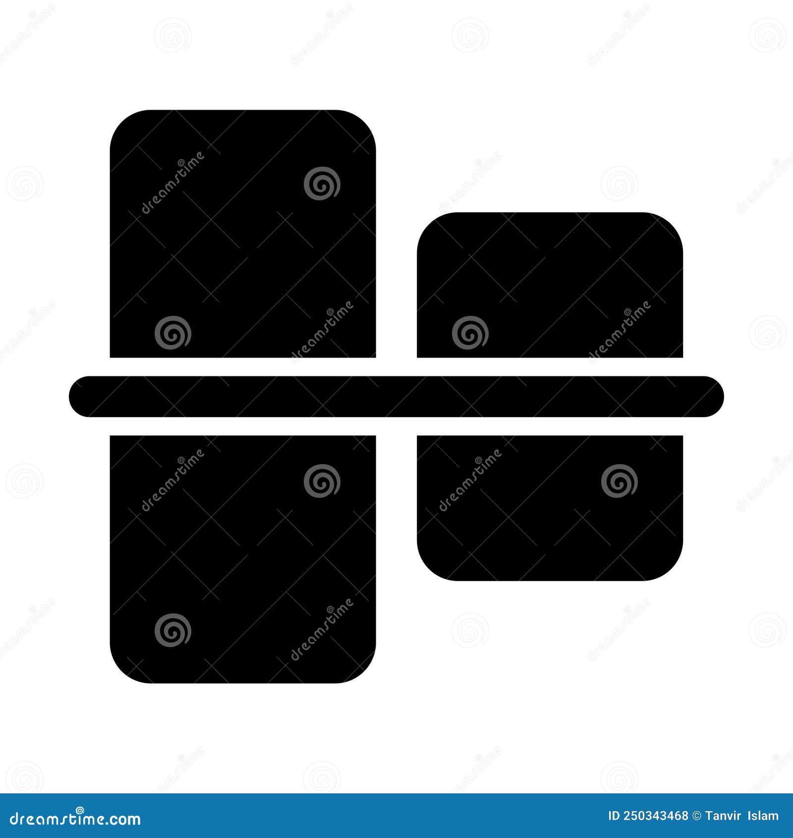 Align Horizontal Center Icon Stock Vector - Illustration of symbol ...