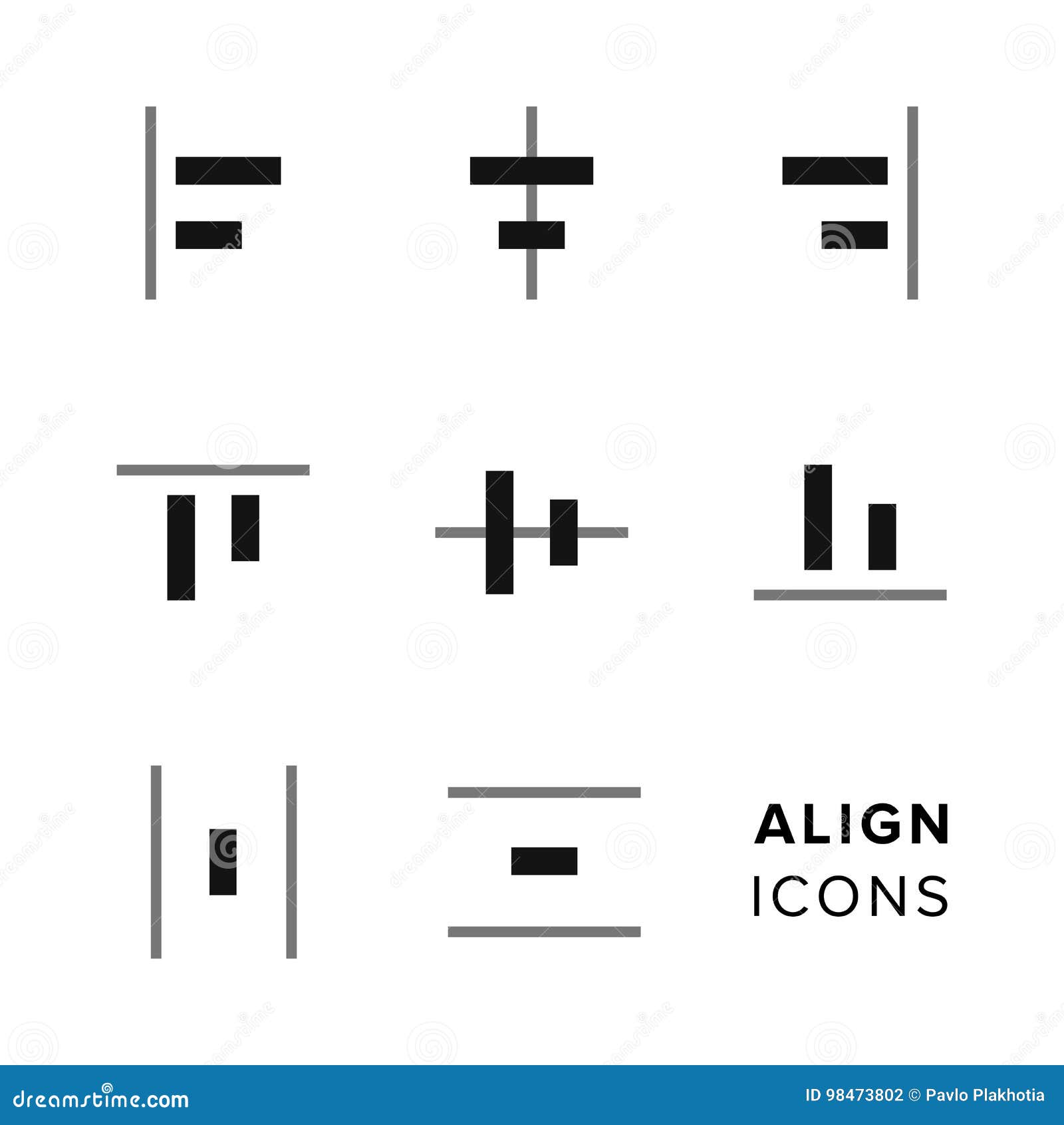 Align Icons Collection. Set of Simple Editing and Formatting Icons for ... Align Icons Collection. Set of Simple Editing and Formatting Icons for ...