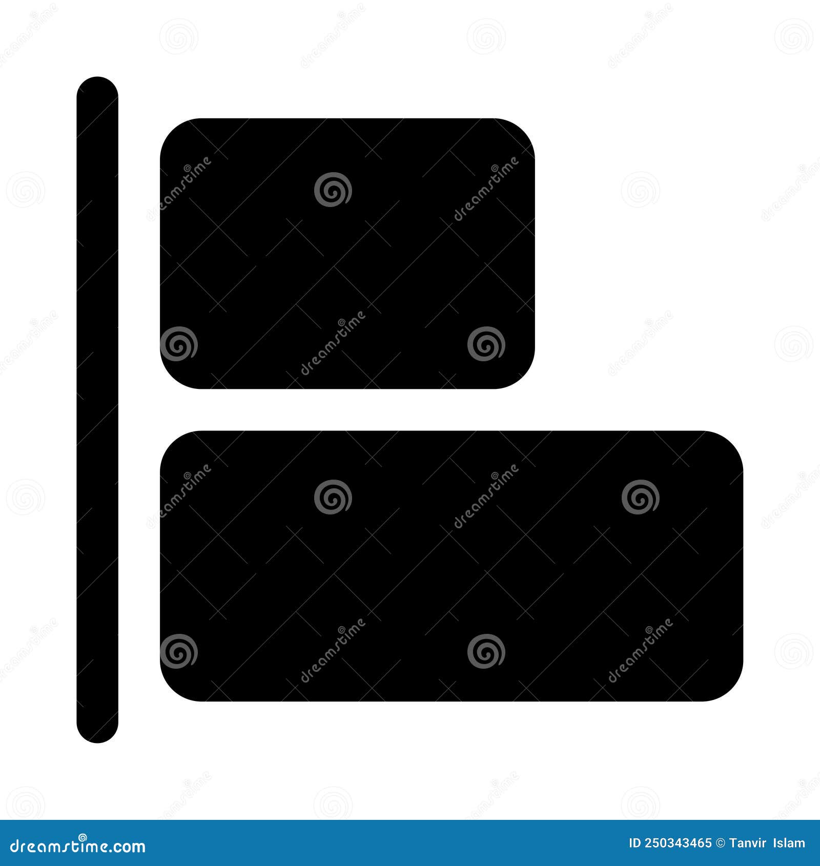 Align Left Icon stock vector. Illustration of text, interface - 250343465