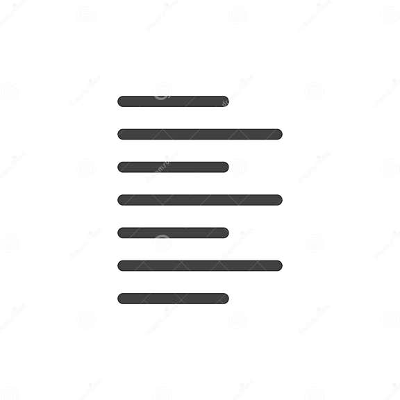 Align Left Icon Set. Font Left Align Button in Black Filled and Outlined Style Stock Vector ...