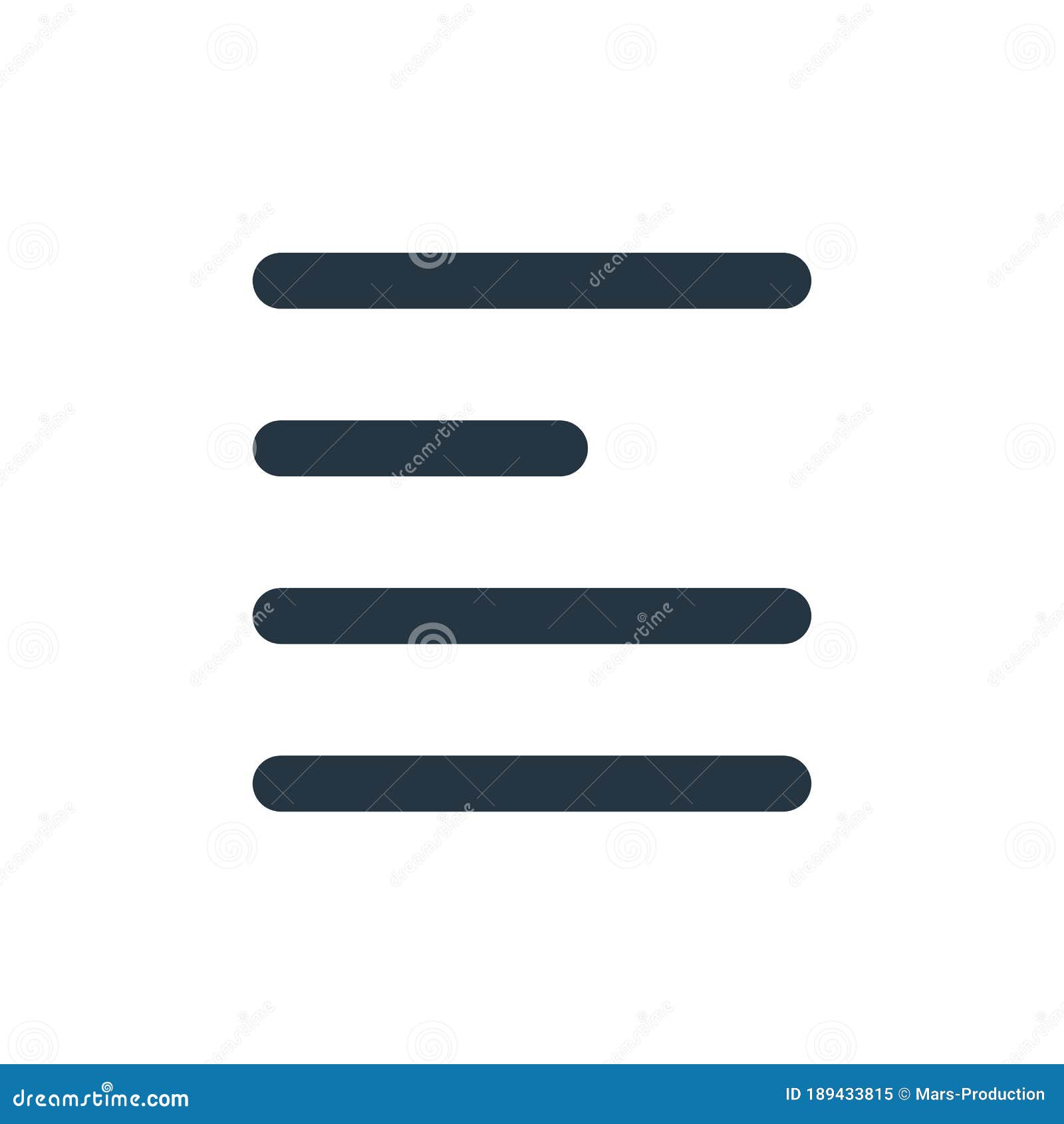 Align Left Vector Icon Isolated on White Background. Outline, Thin Line ...