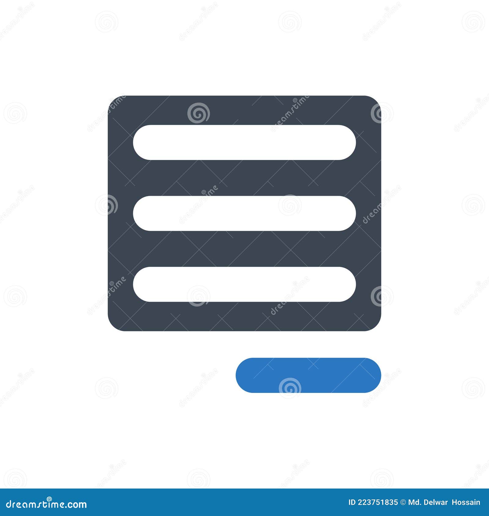 Align right icon stock vector. Illustration of sign - 223751835