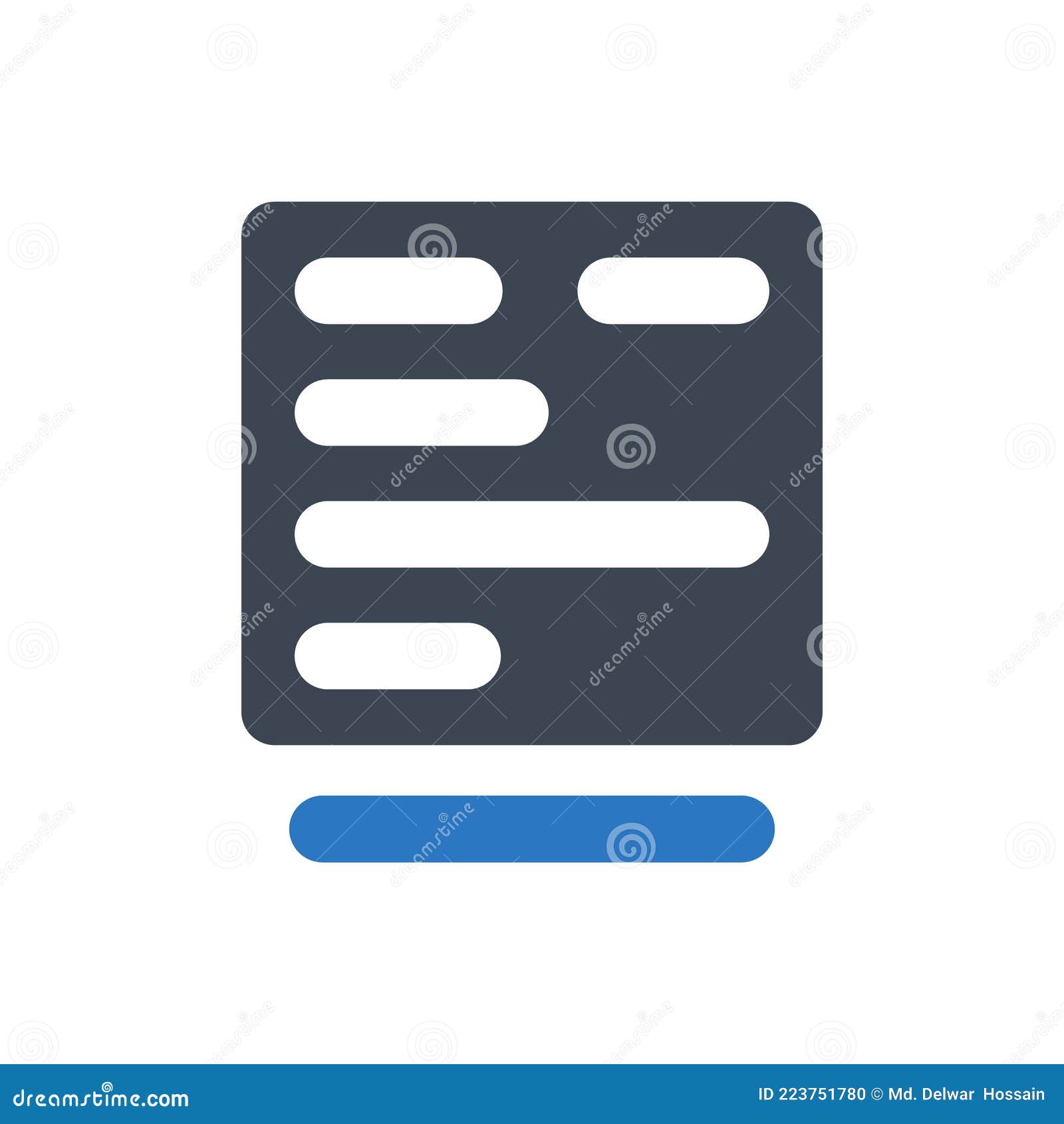 Align text left icon stock vector. Illustration of left - 223751780