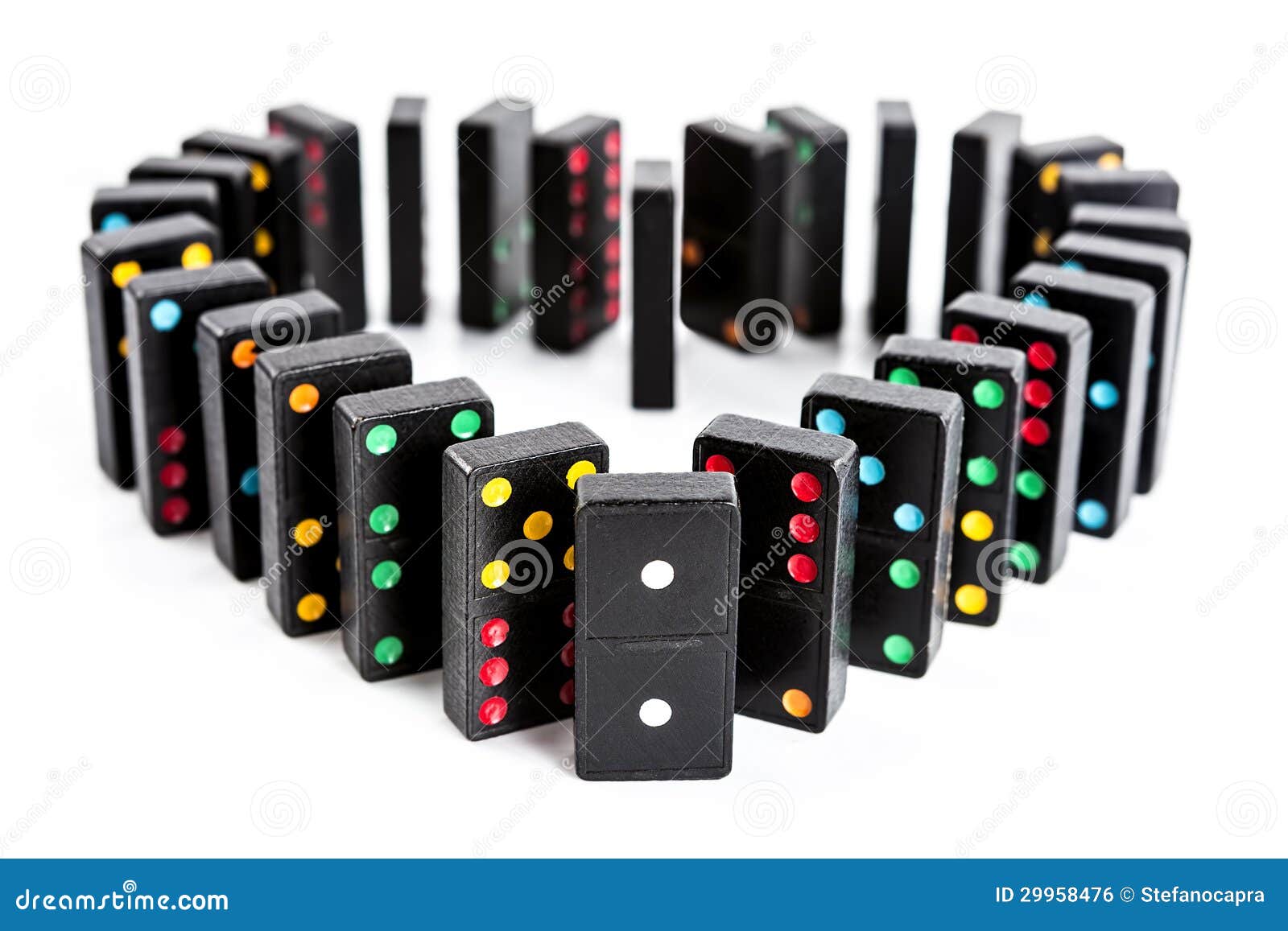 Domino heart shape stock photo. Image of stack, green - 29958476