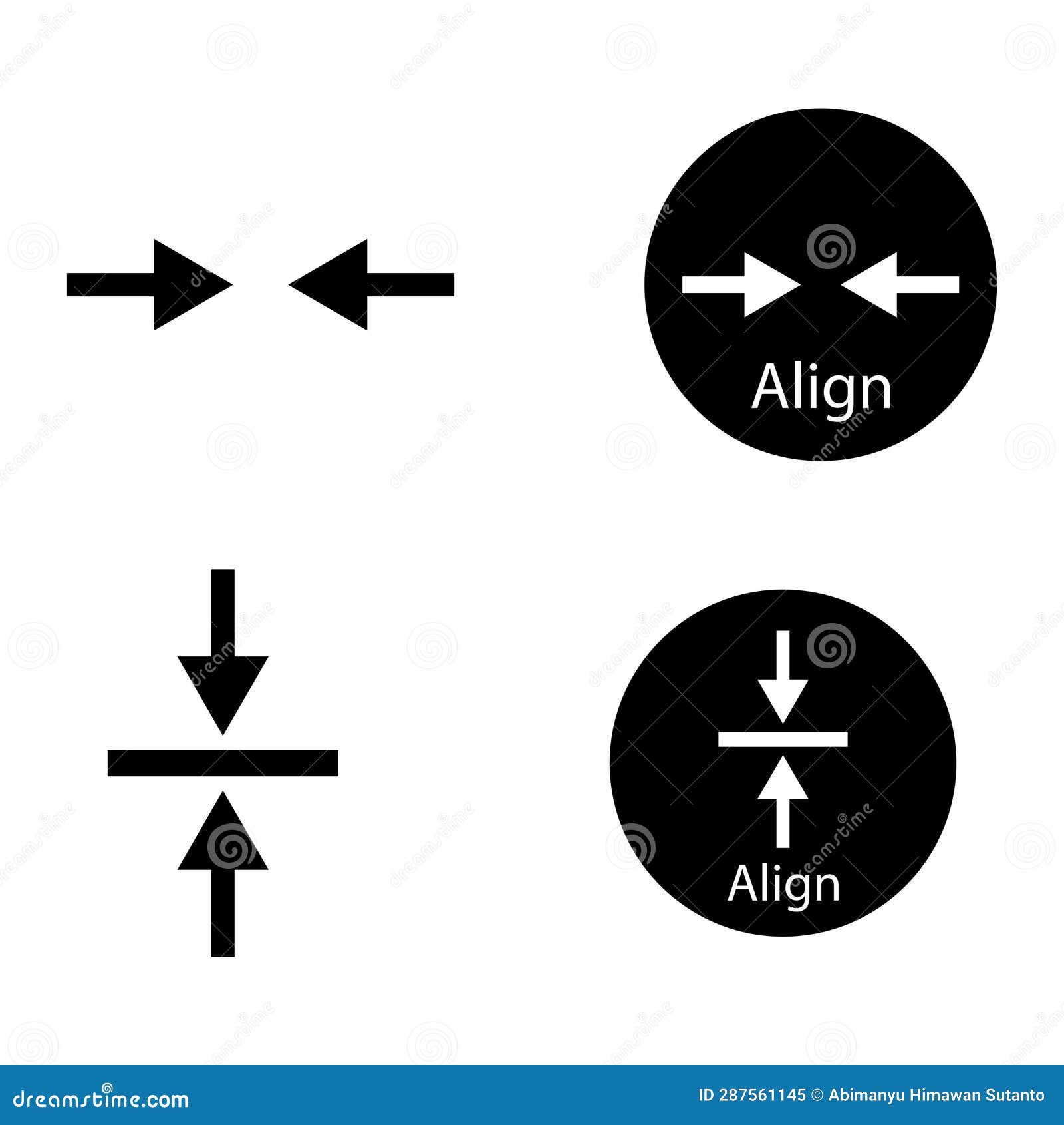 Aligned icon vector stock vector. Illustration of formatting - 287561145