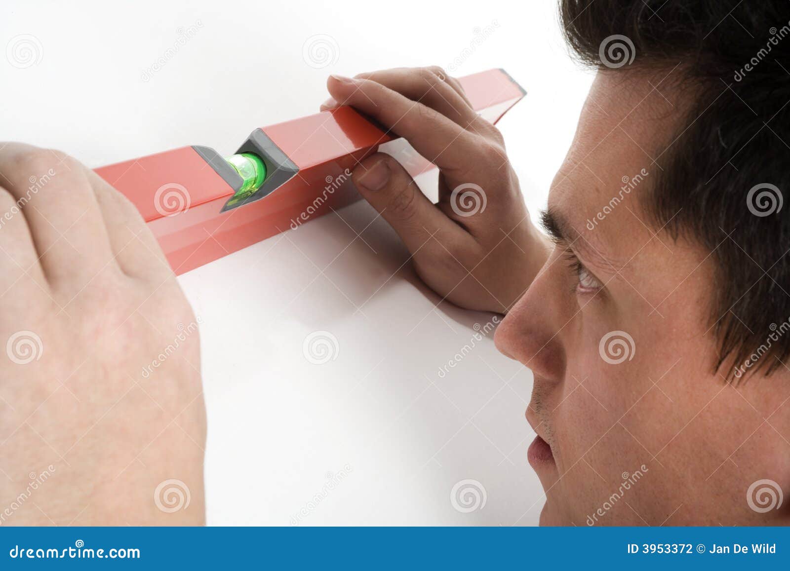 Aligning something stock photo. Image of level, construction - 3953372