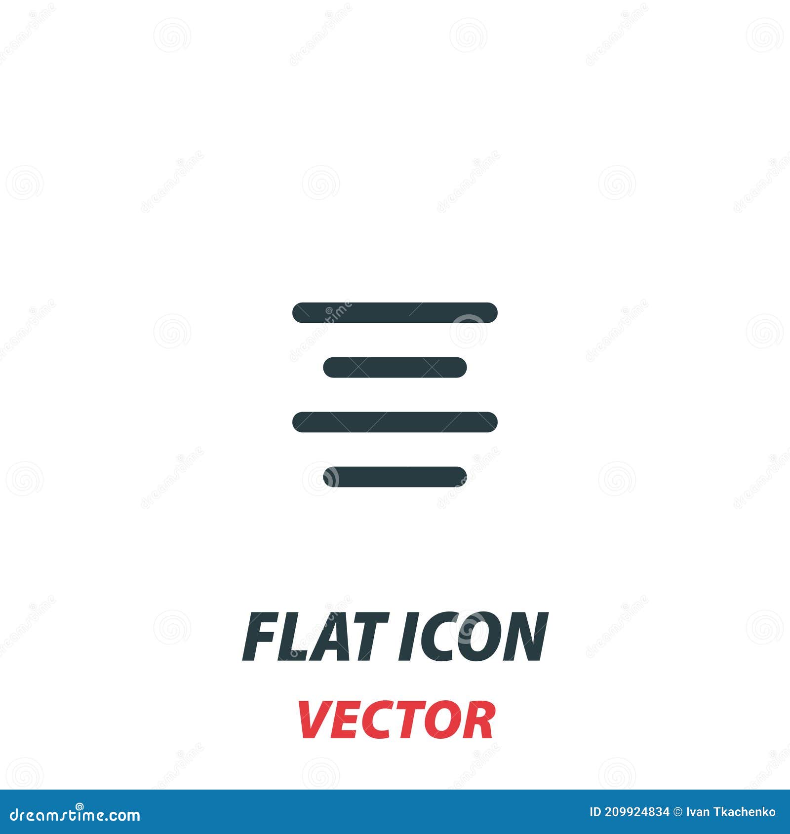Alignment Align Patterns Icon in a Flat Style. Vector Illustration ...