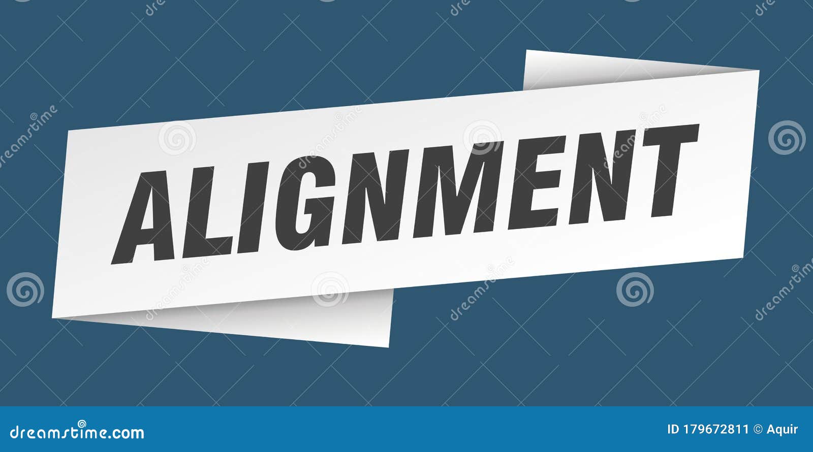 Alignment Banner Template. Alignment Ribbon Label Stock Vector ...