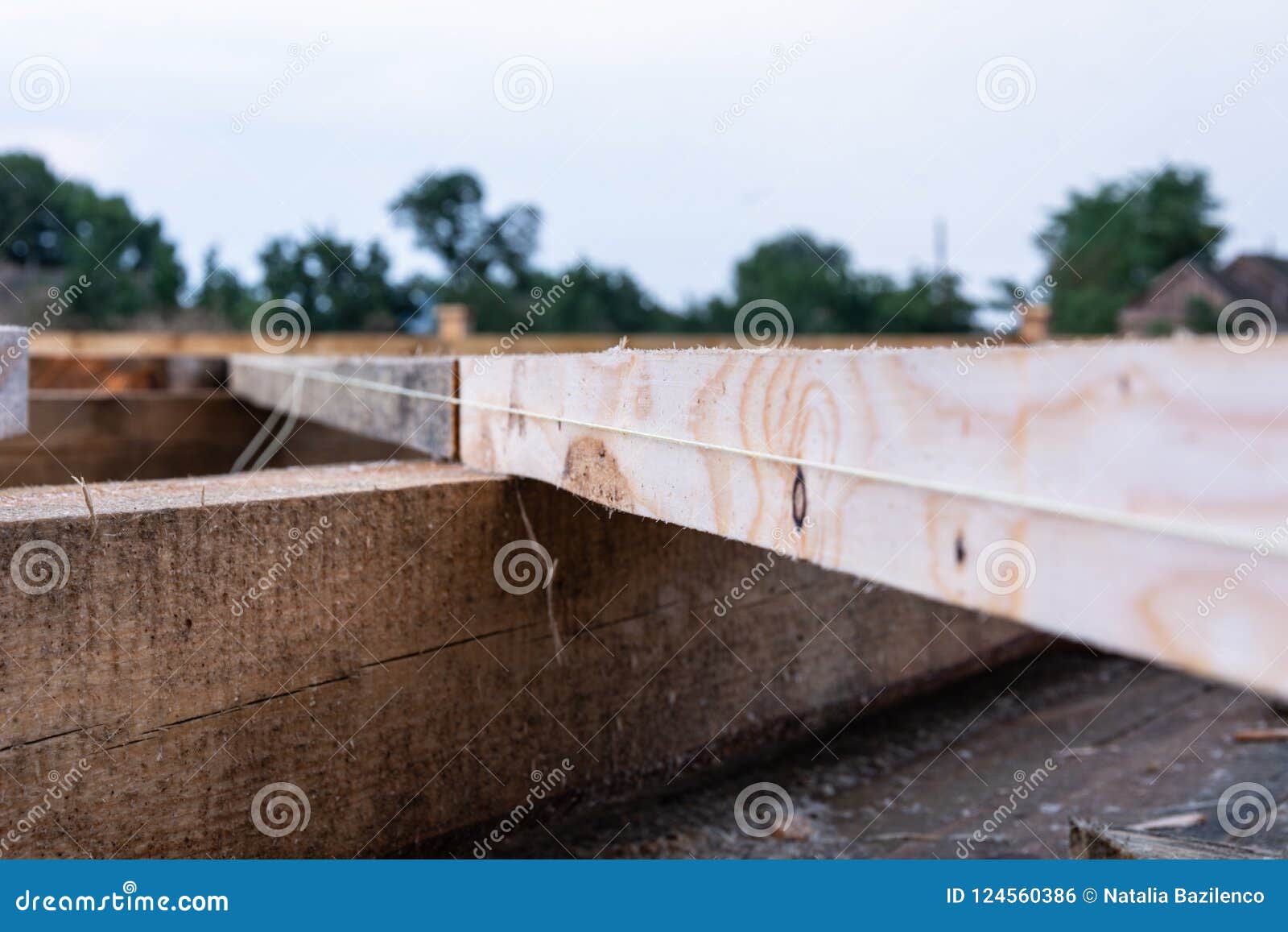 Alignment of Beams, Selective Focus, Shallow Depth of Field Stock Photo ...