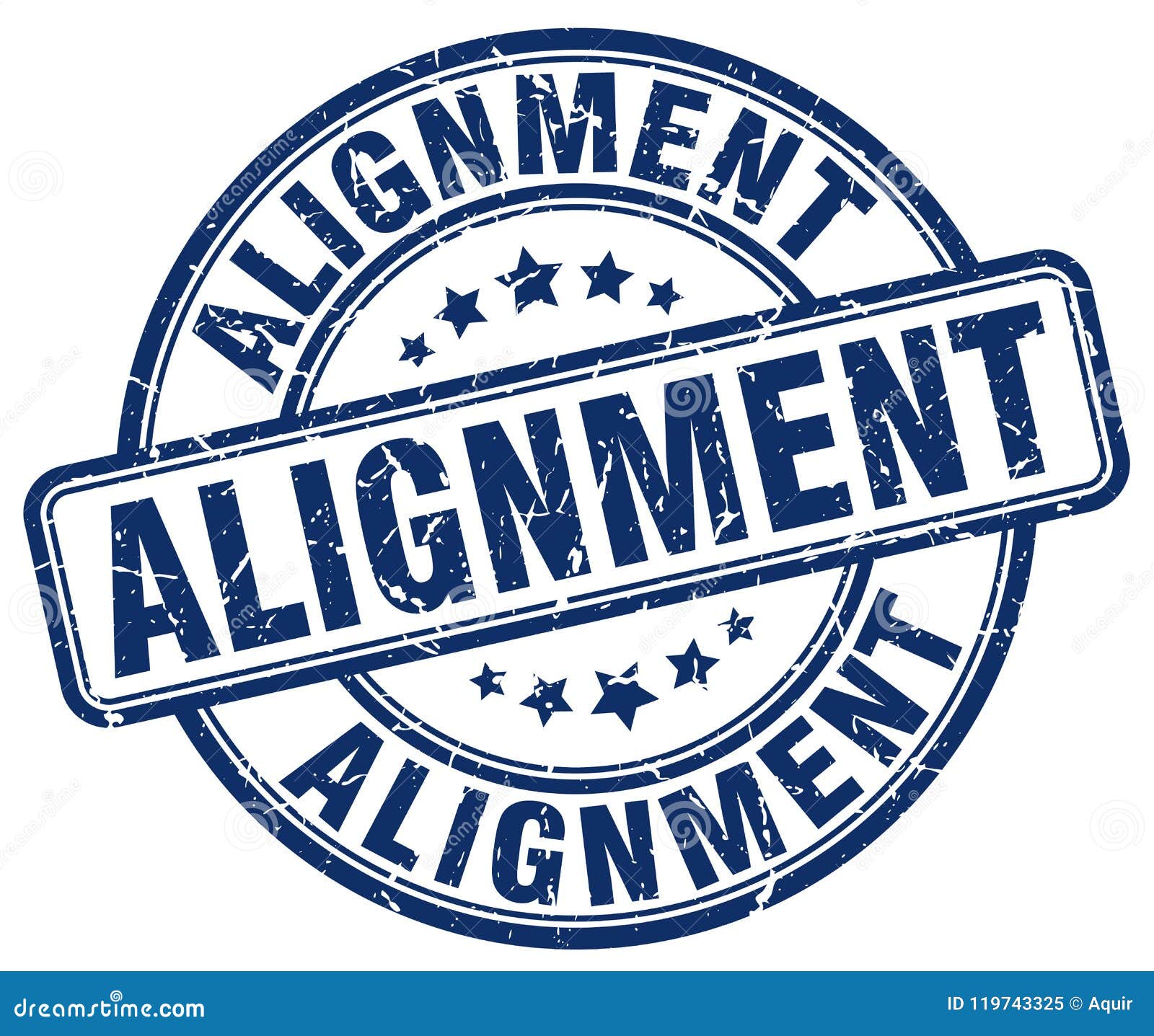 Alignment blue stamp stock vector. Illustration of background - 119743325