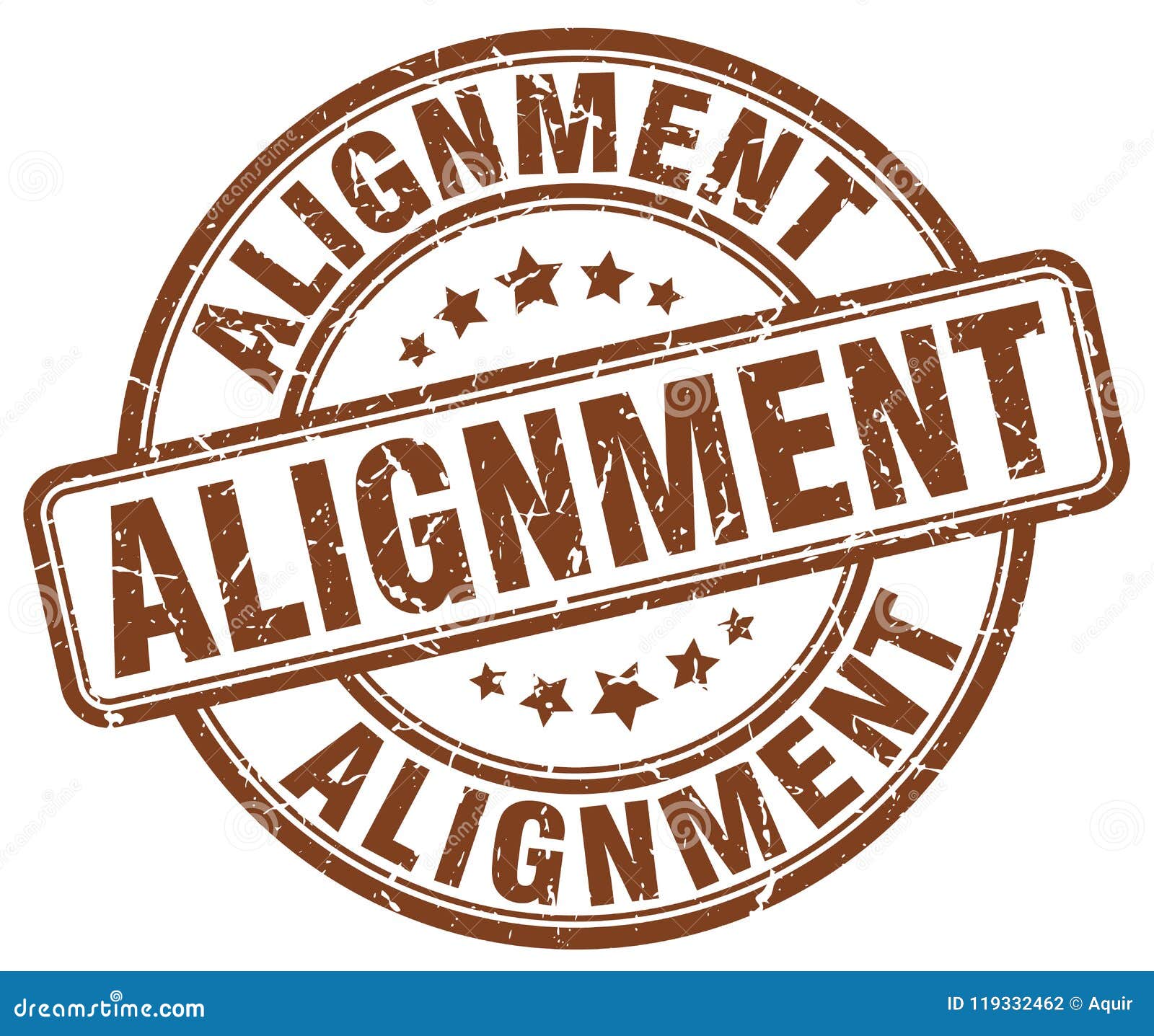Alignment brown stamp stock vector. Illustration of white - 119332462