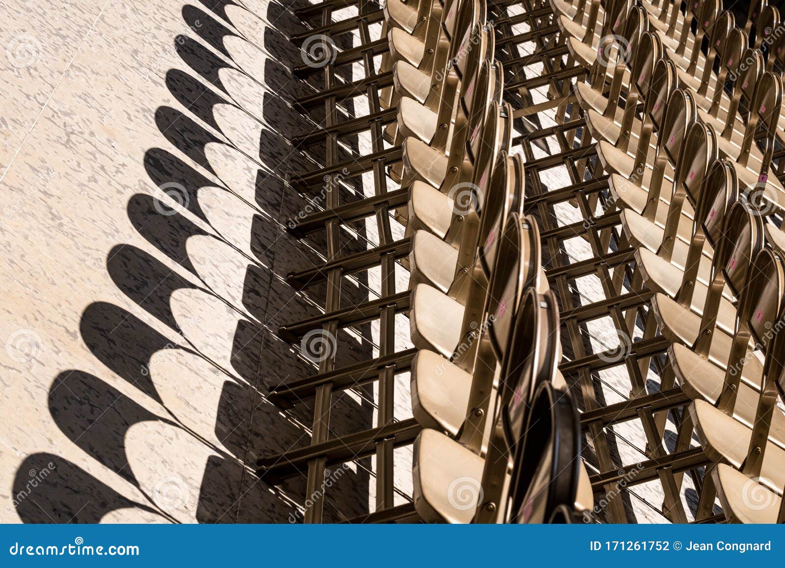 Alignment of Chairs in a Performance Hall Stock Photo - Image of light ...