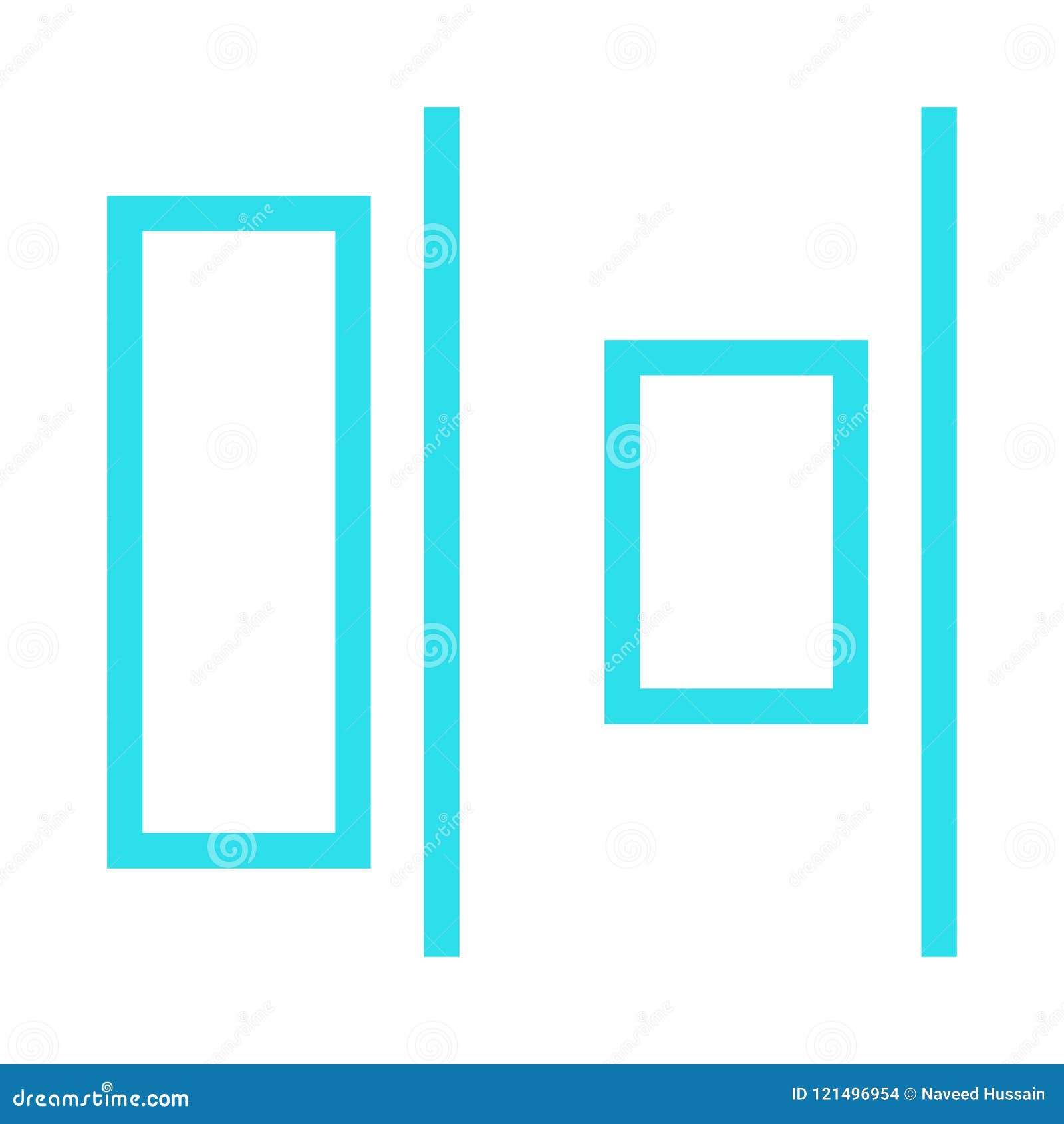 Alignment color line icon stock illustration. Illustration of center ...