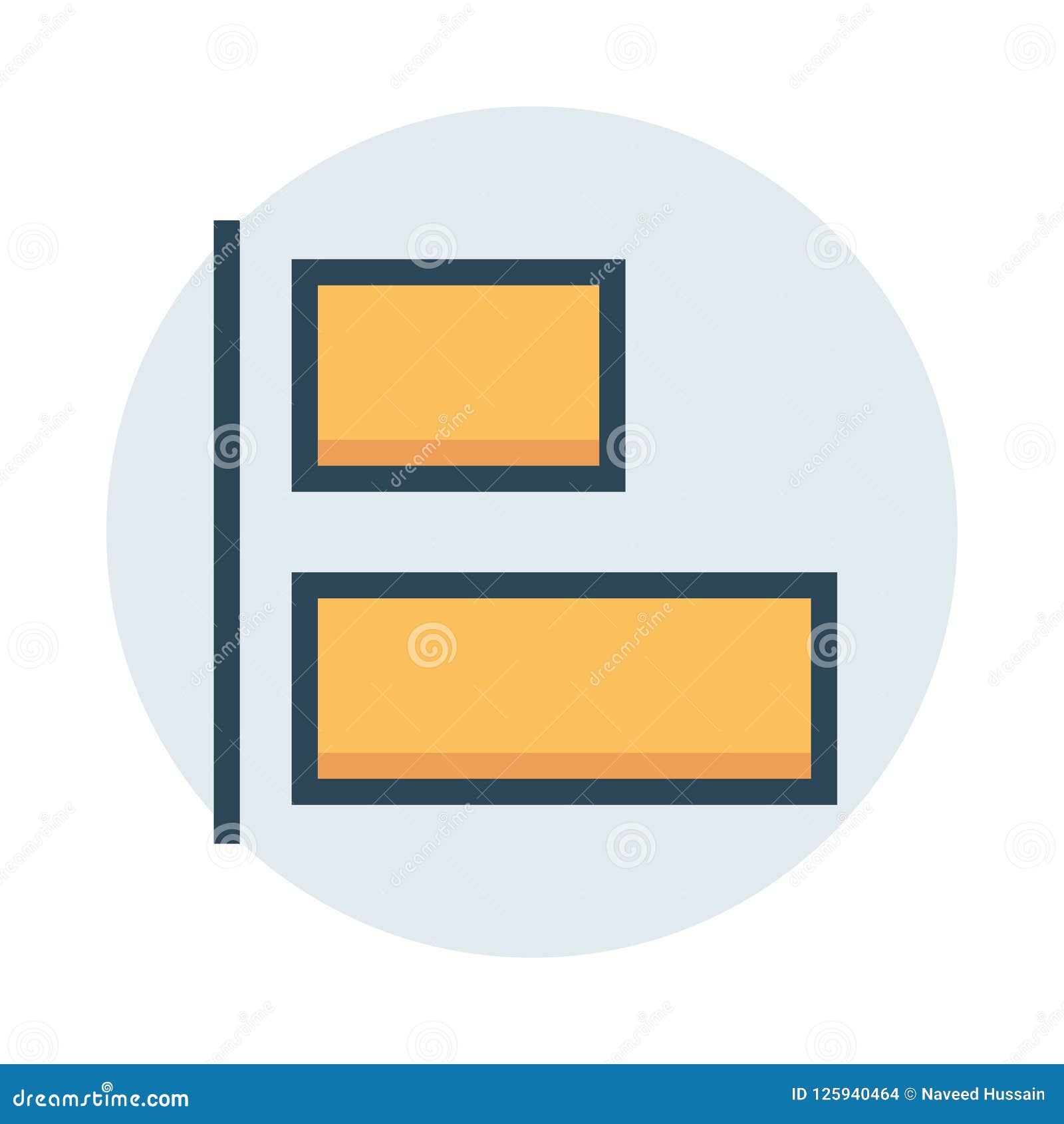 Alignment color line icon stock illustration. Illustration of document ...