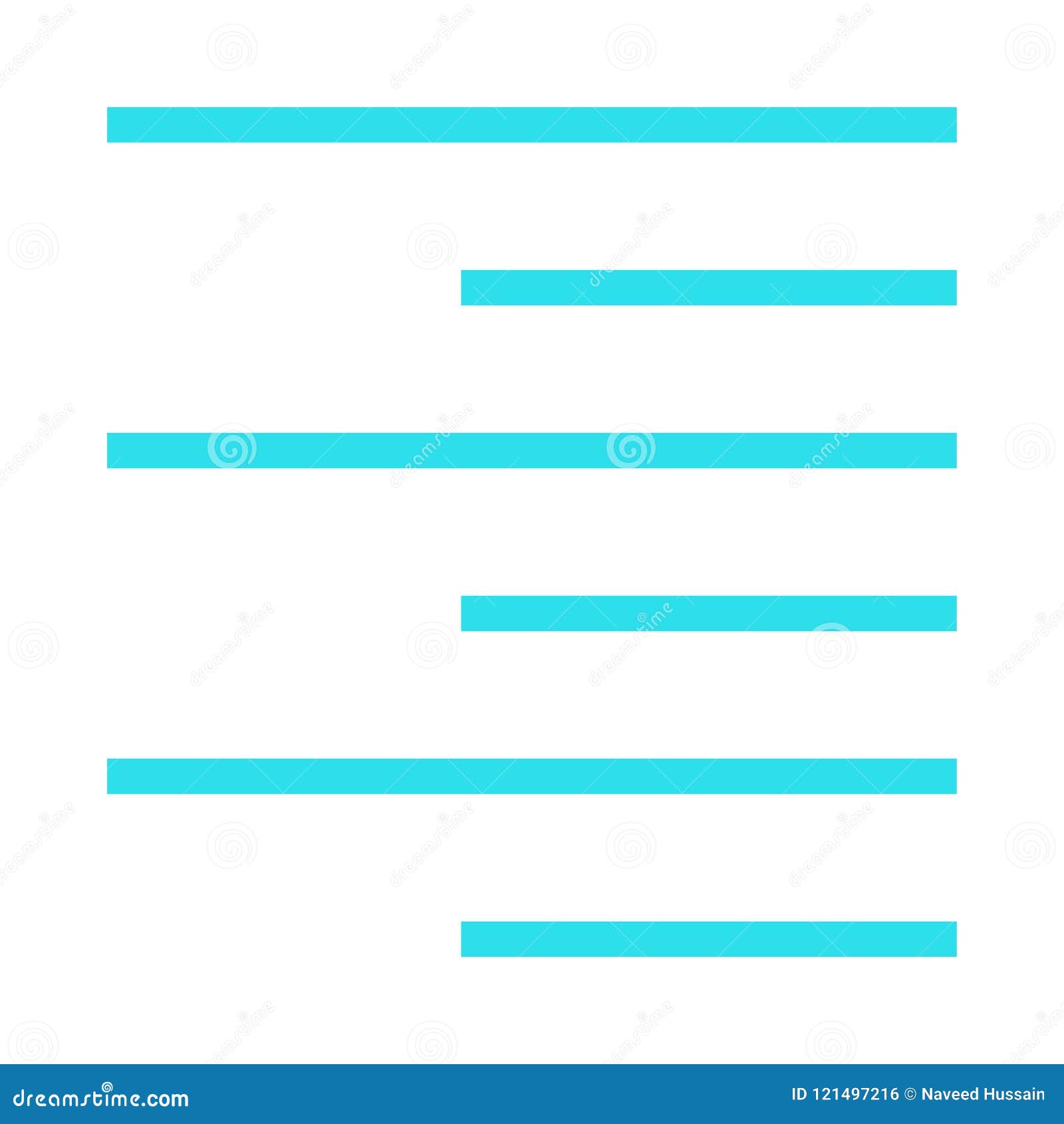 Alignment color line icon stock illustration. Illustration of column ...