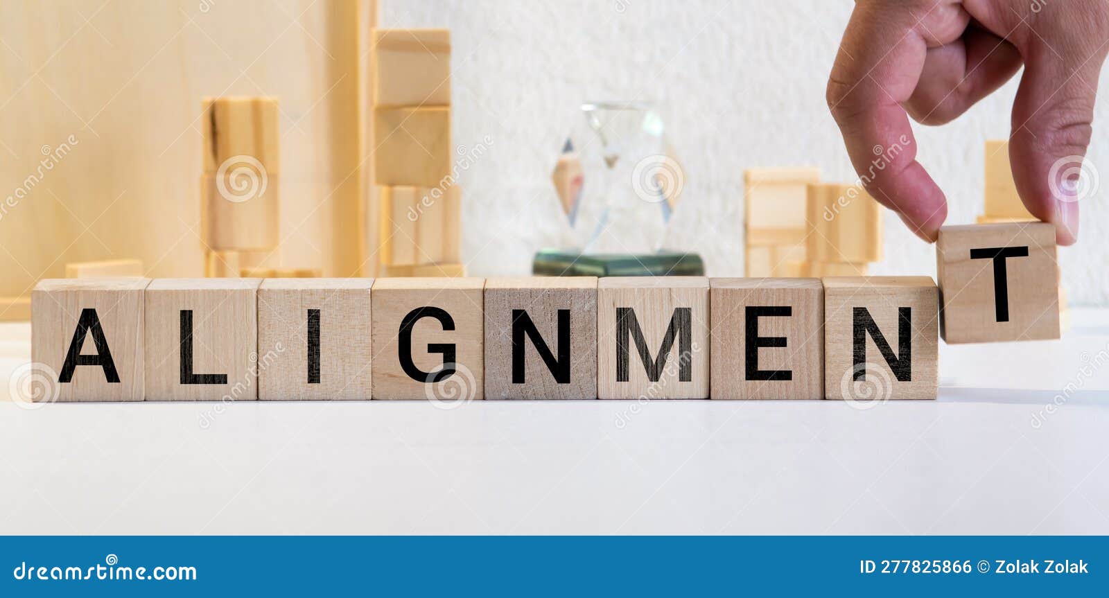 Alignment. Cubes Form the Word Alignment Stock Photo - Image of ...