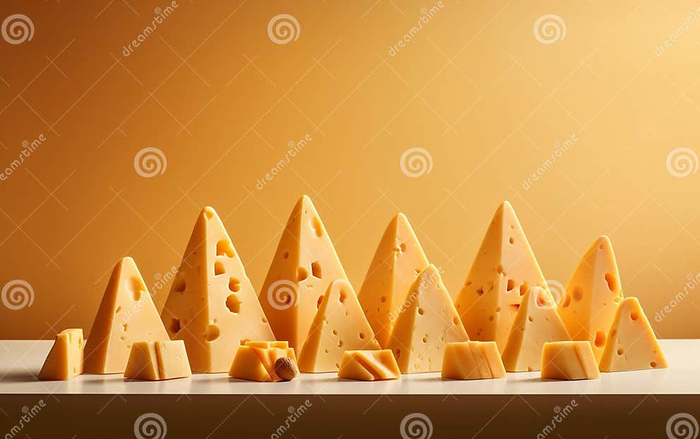 Alignment of Culinary Pyramids Featuring the Term Cheese.ai Stock Photo ...