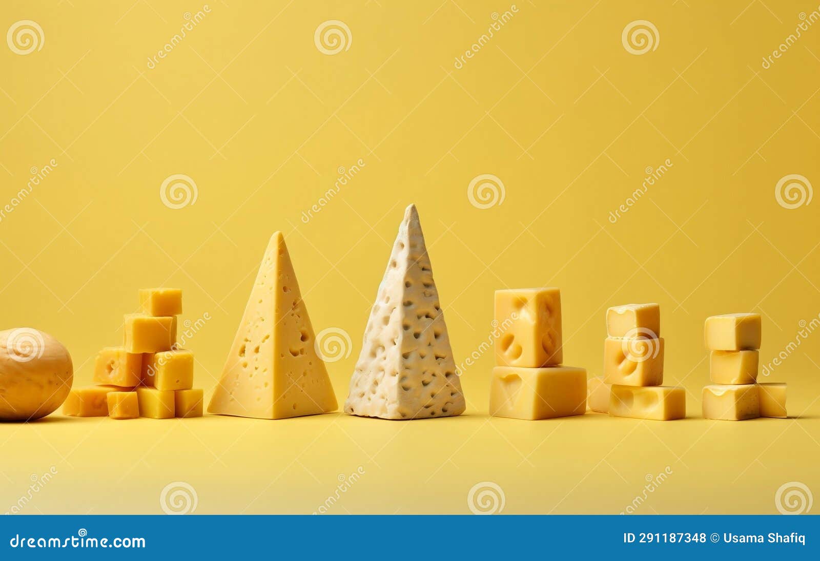 Alignment of Culinary Pyramids Featuring the Term Cheese.ai Stock Photo ...
