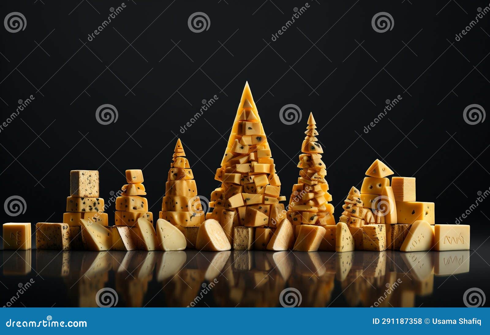 Alignment of Culinary Pyramids Featuring the Term "Cheese.ai Stock ...