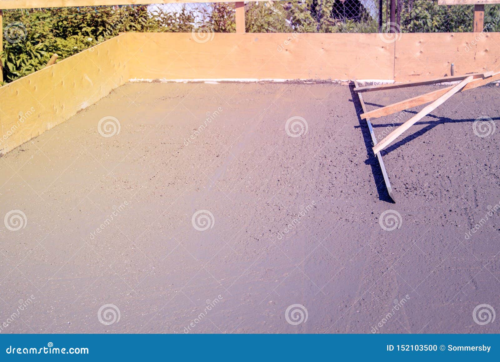 Alignment of Fresh Concrete Slab with a Special Working Tool Stock ...