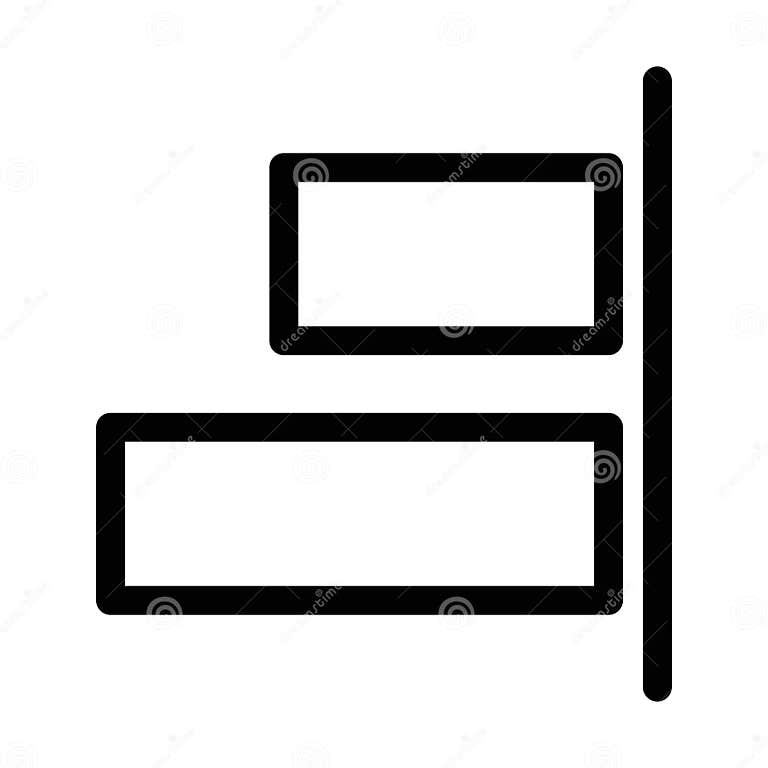 Alignment Icon Design in Filled and Outlined Style Stock Vector ...