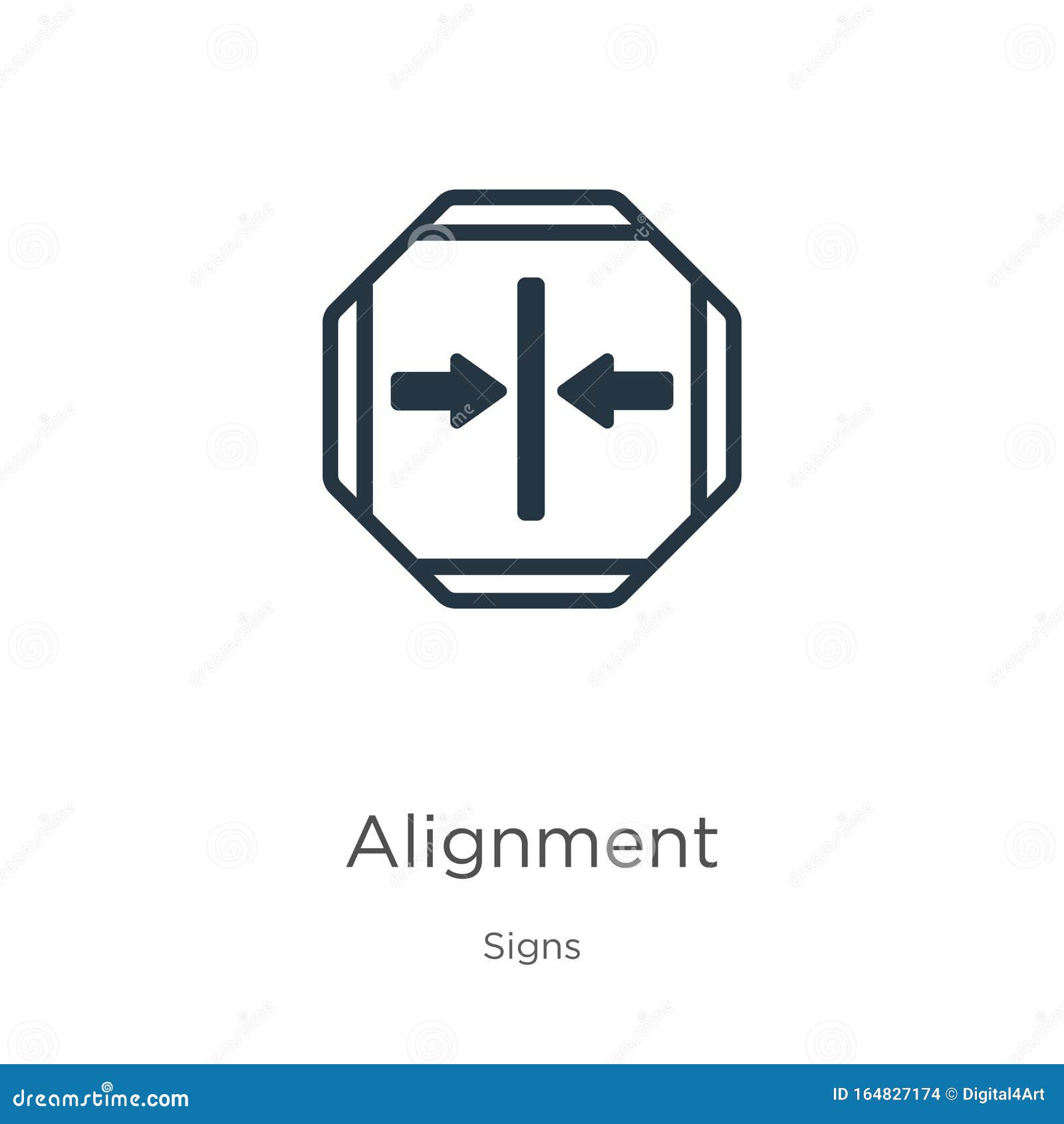 Alignment Icon Vector. Trendy Flat Alignment Icon from Signs Collection ...