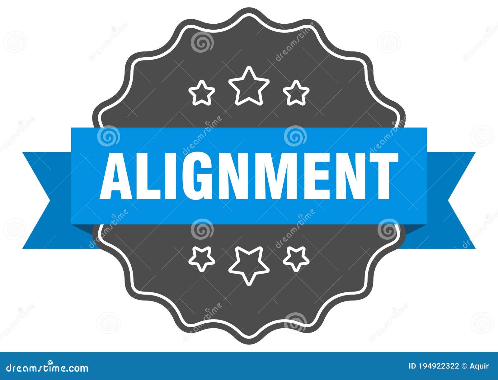 Alignment label stock vector. Illustration of sticker - 194922322