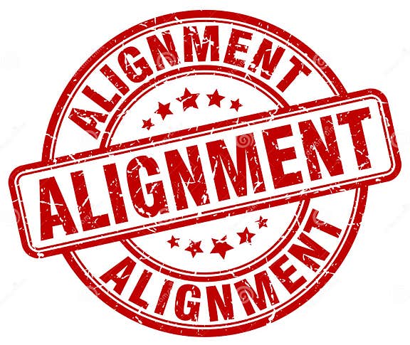 Alignment red grunge stamp stock vector. Illustration of label - 94842777