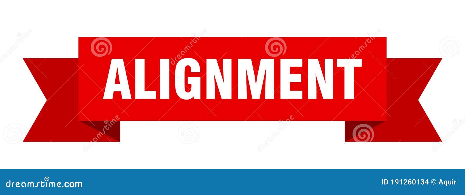 Alignment ribbon. stock vector. Illustration of alignment - 191260134