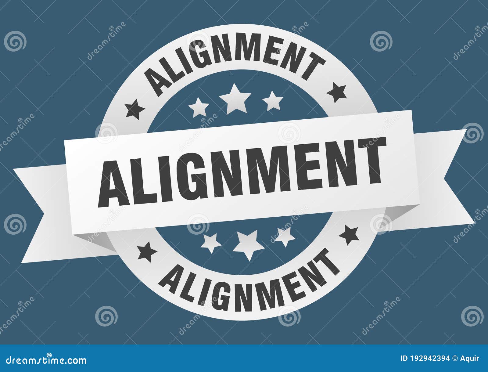 Alignment Round Ribbon Isolated Label. Alignment Sign Stock Vector ...