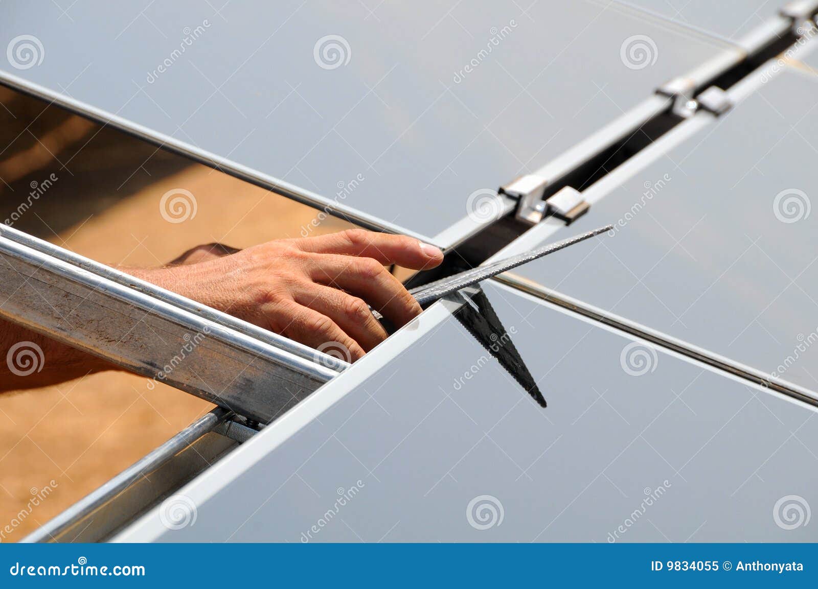 Alignment of Solar Panels stock image. Image of precise - 9834055